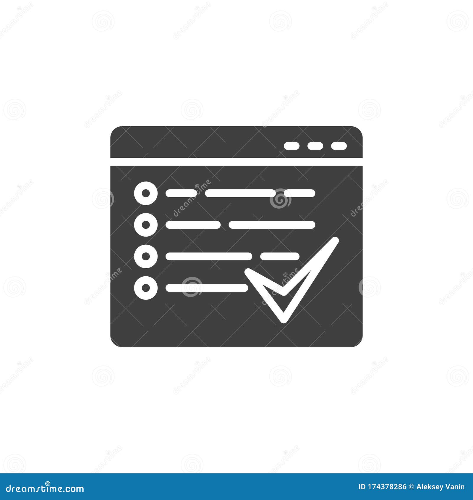 Website Checkbox Vector Icon Stock Vector - Illustration of click ...