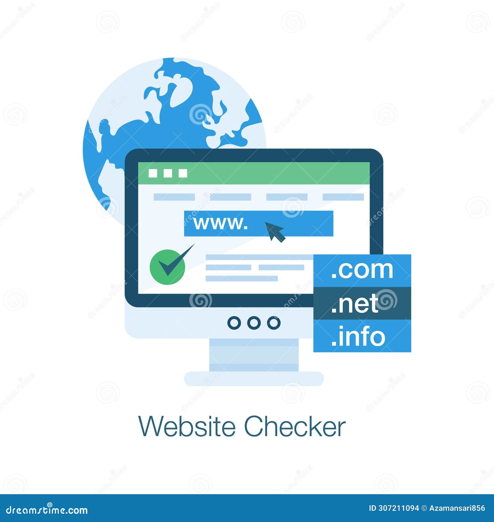 Website Checker Concept Vector, Website Development Icon Stock Vector ...