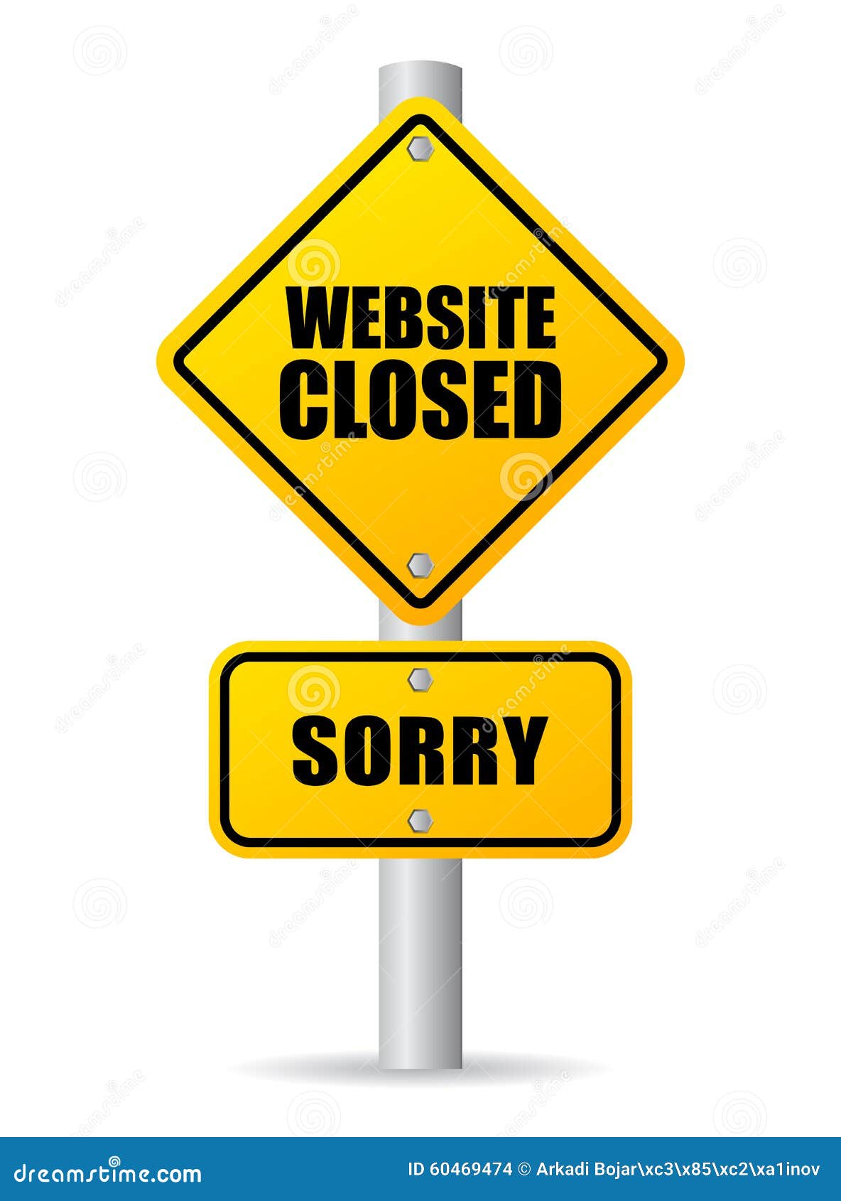 Website closed sign stock vector. Illustration of background - 60469474