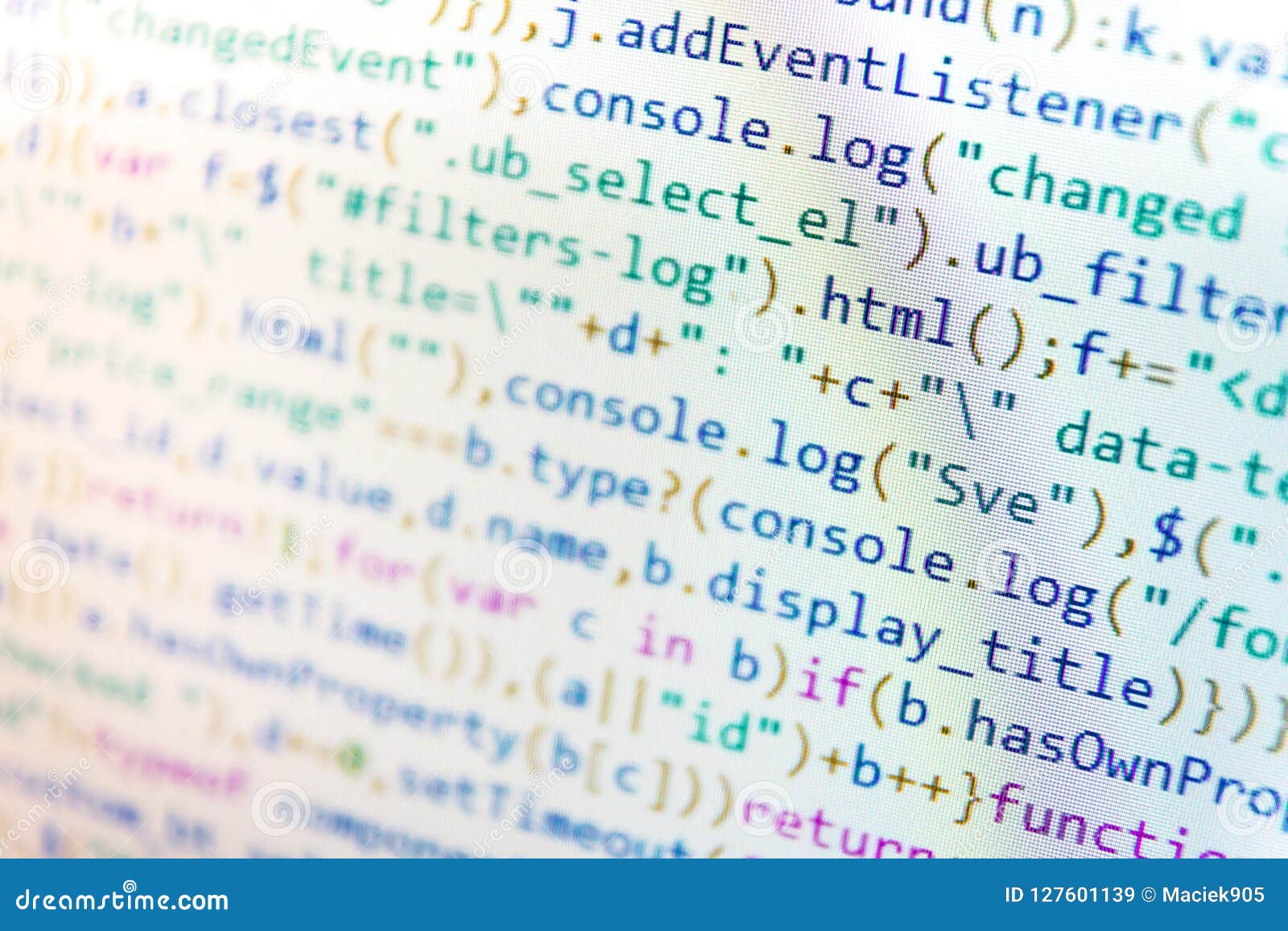 Website Codes On Computer Monitor Source Code Close Up Displaying Program Code On Computer