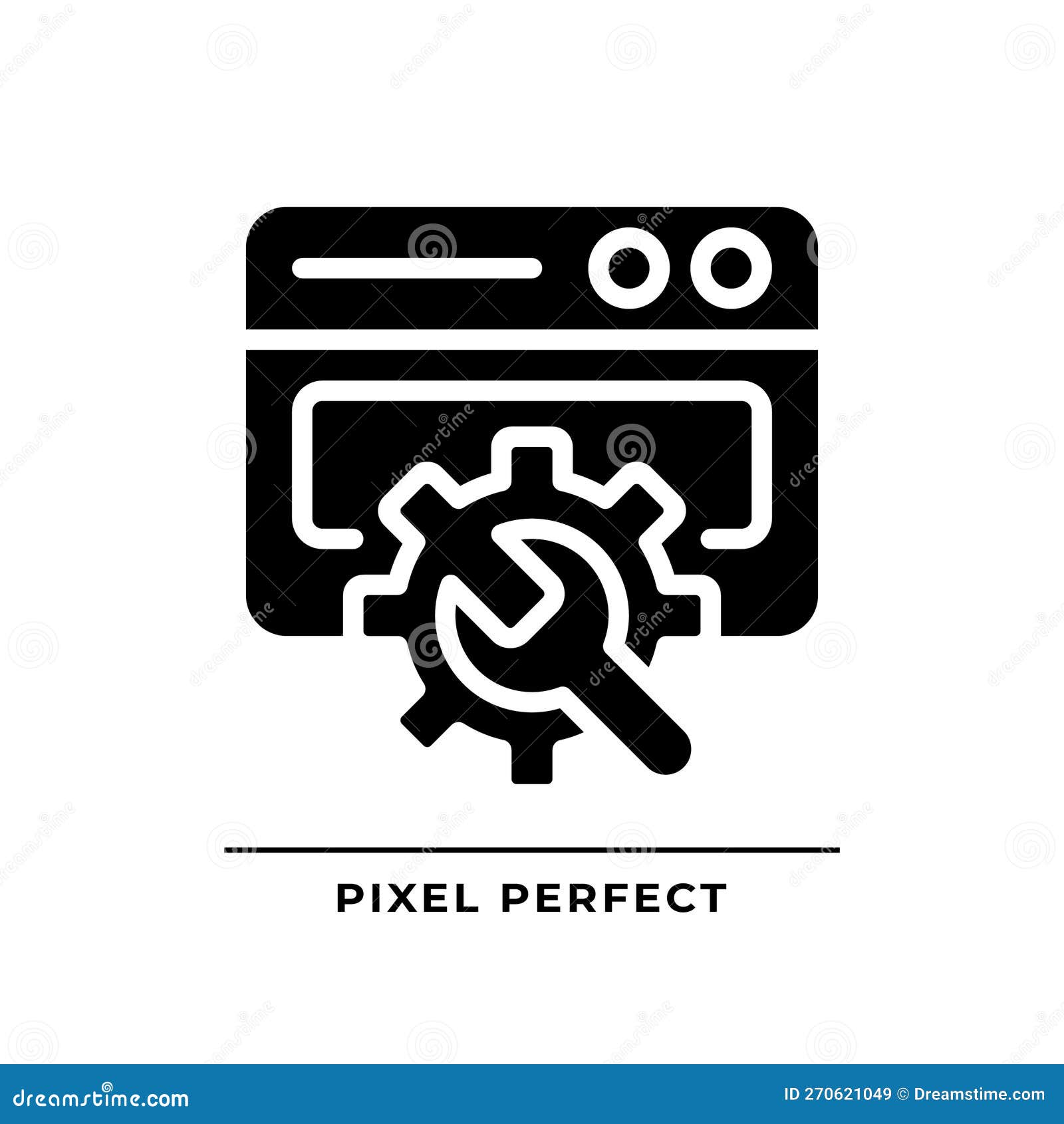 Website Configuration Black Glyph Icon Stock Vector - Illustration of ...