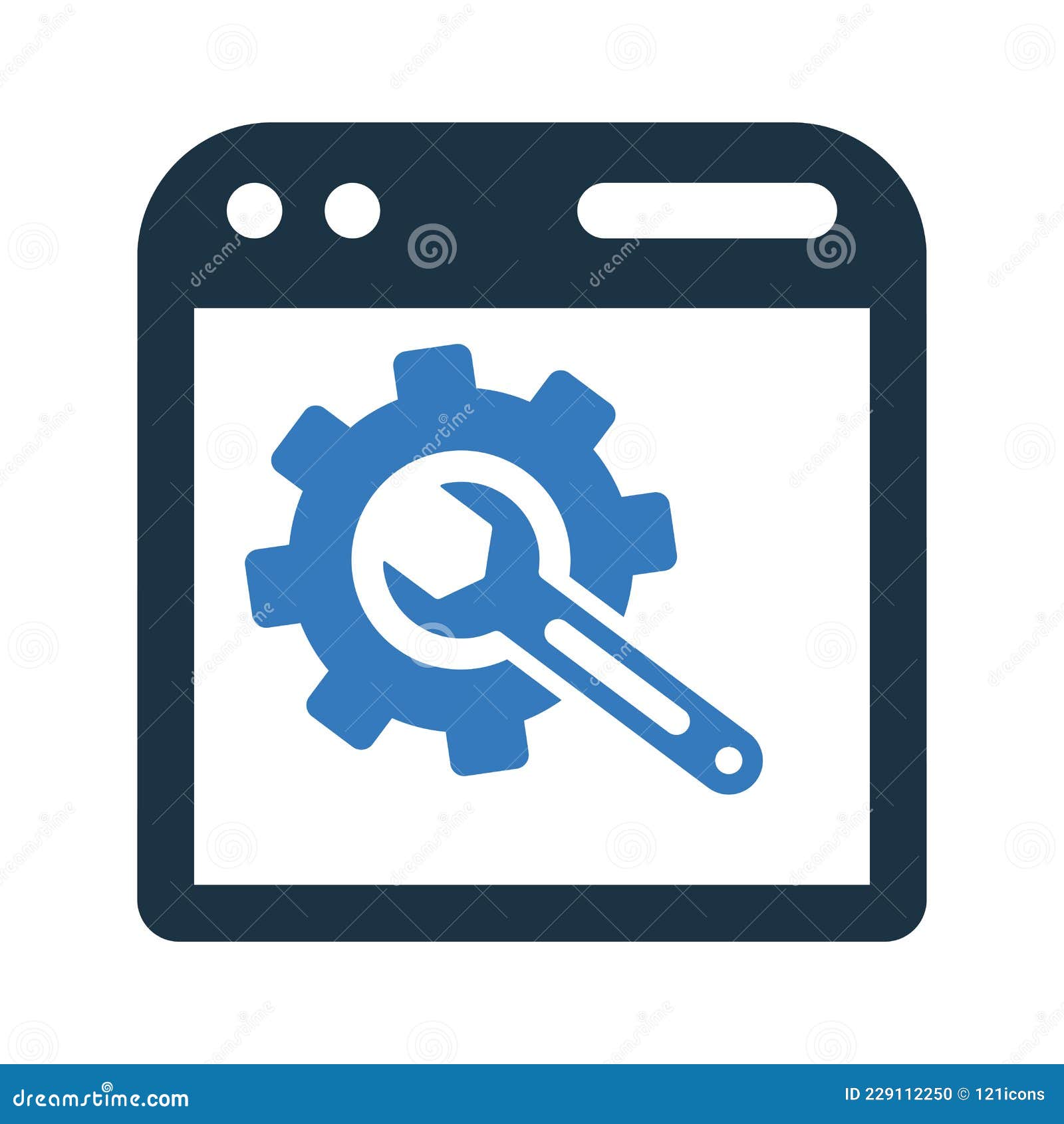 Website, Configuration, Setting Icon. Simple Editable Vector ...