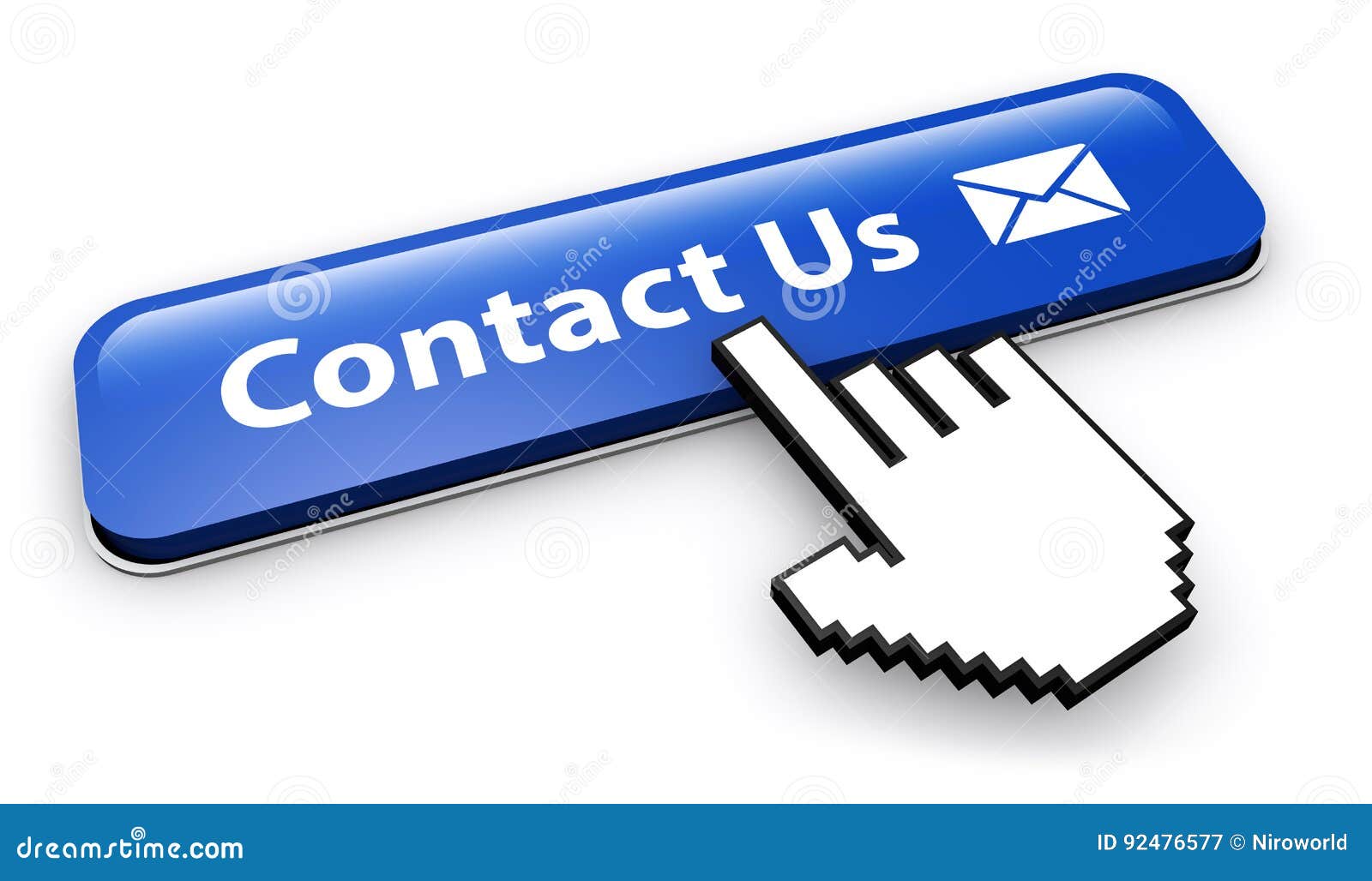 Website Contact Us Email Button Stock Illustration - Illustration of ...