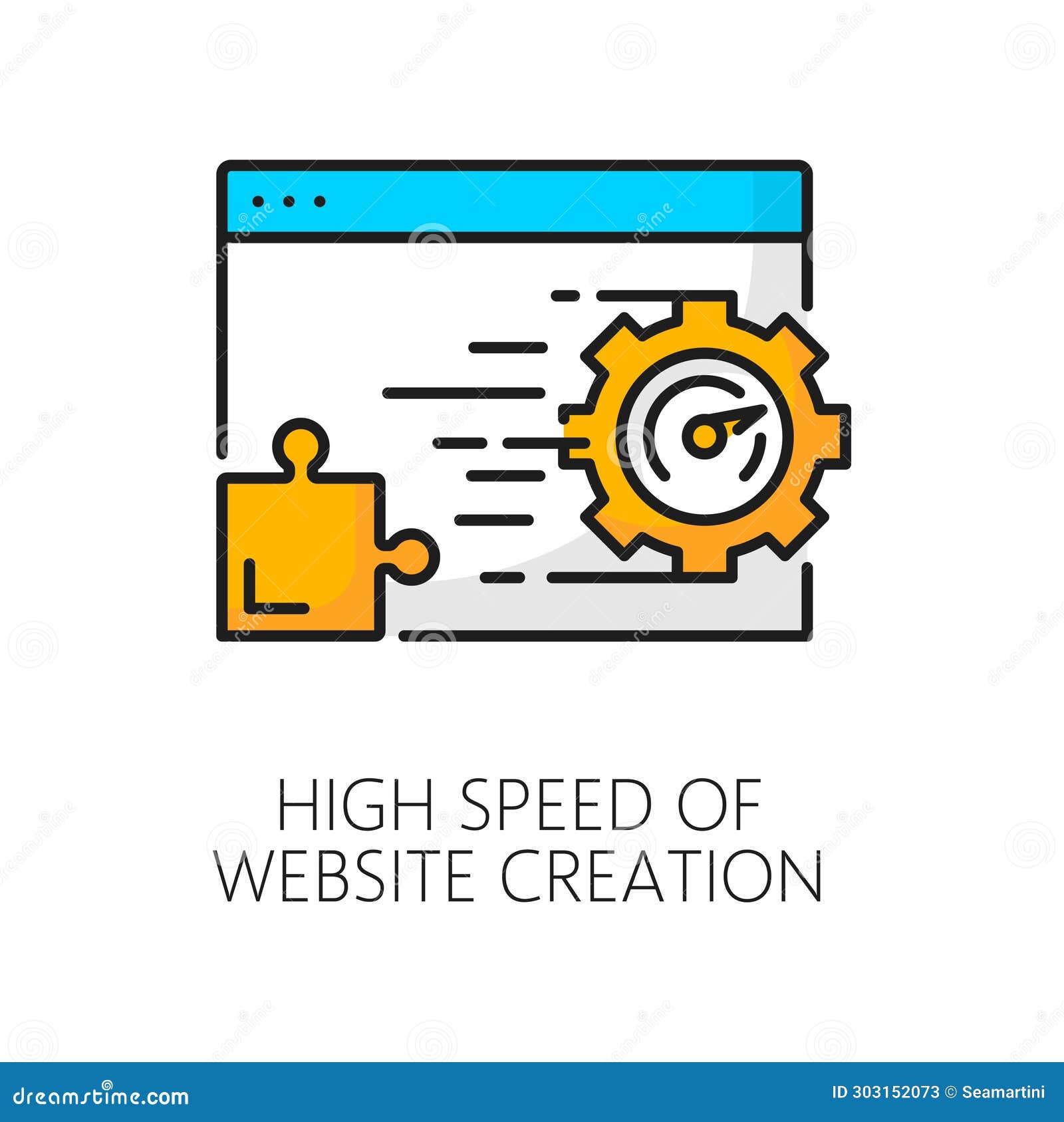 Website Creation, Content Management System Icon Stock Vector ...