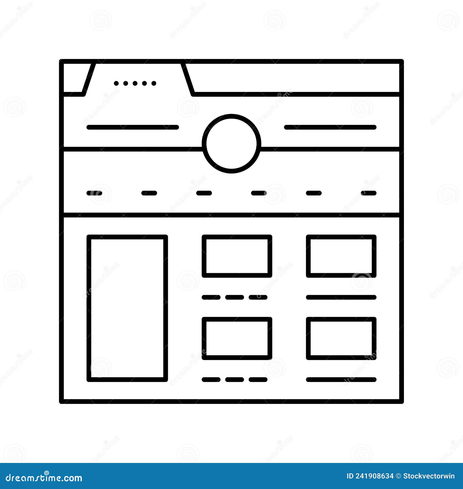 Website Creation Line Icon Vector Illustration Stock Vector ...