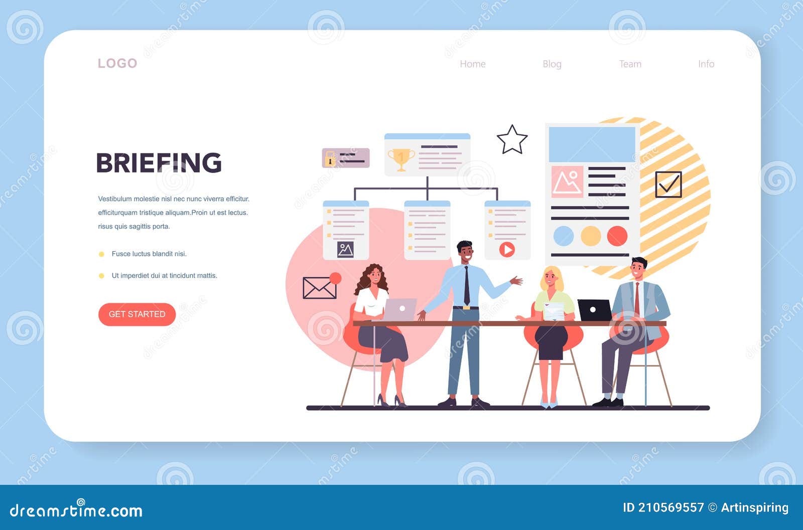 Website Creation Web Banner or Landing Page. Process of Website ...