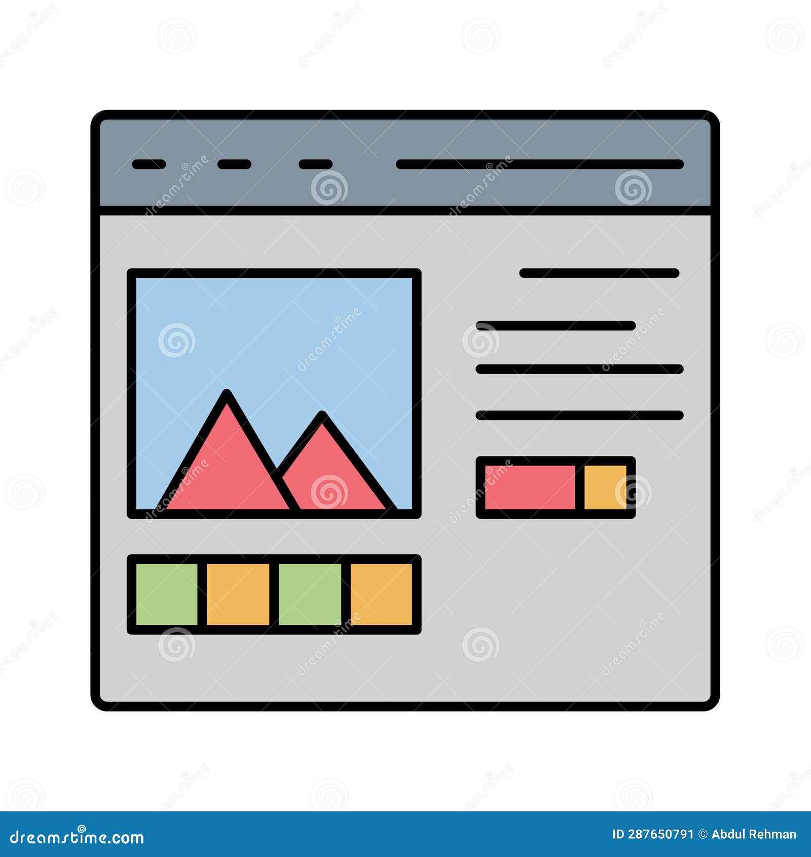 Website Dashboard Vector Icon Which Can Easily Modify or Edit . Stock ...