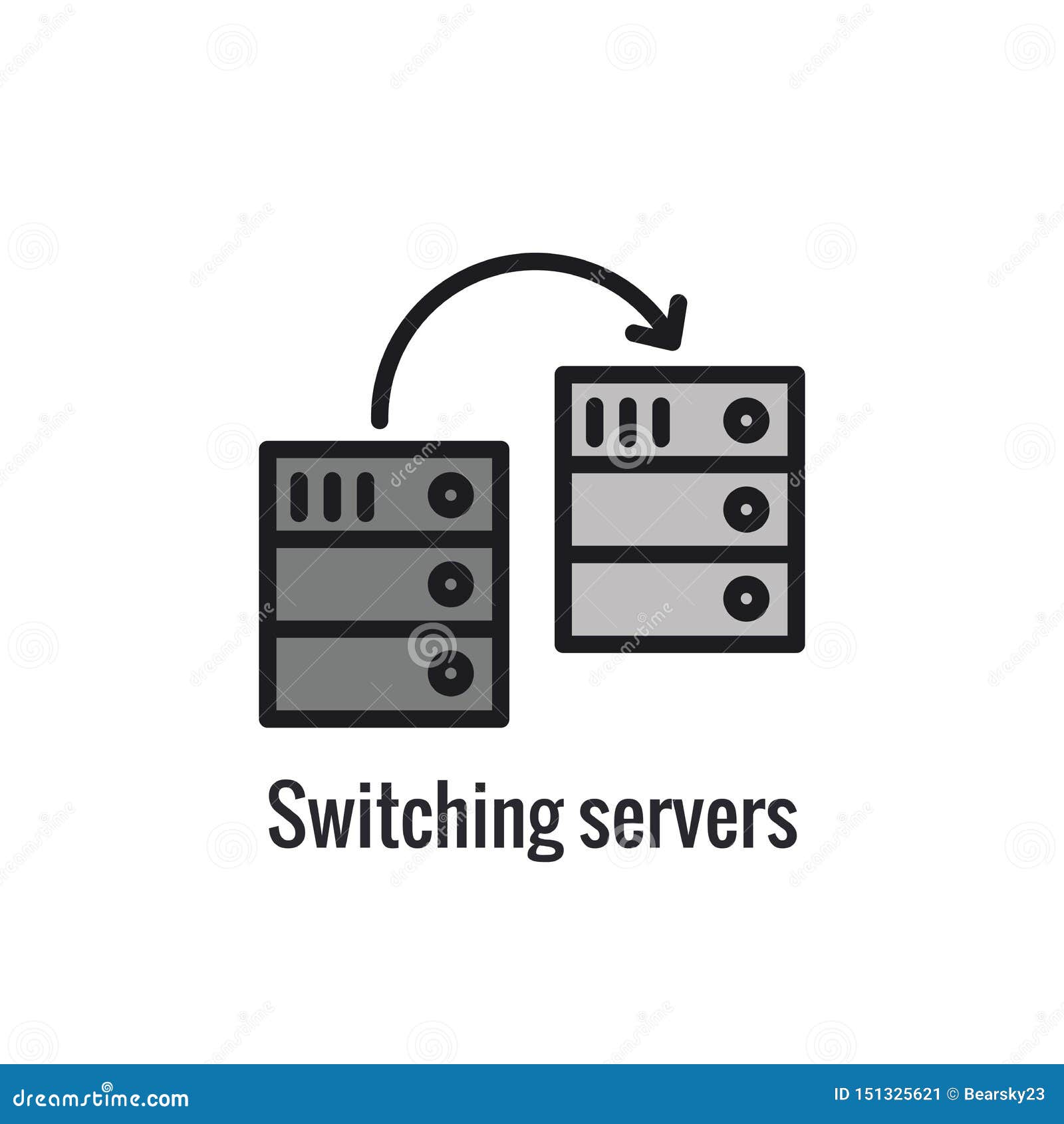 Website Data Transfer Icon with Arrow Imagery of Transfer Stock Vector ...