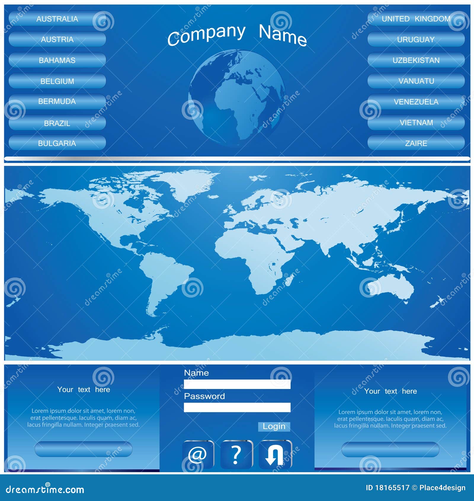 Website design stock vector. Illustration of select, rollover - 18165517