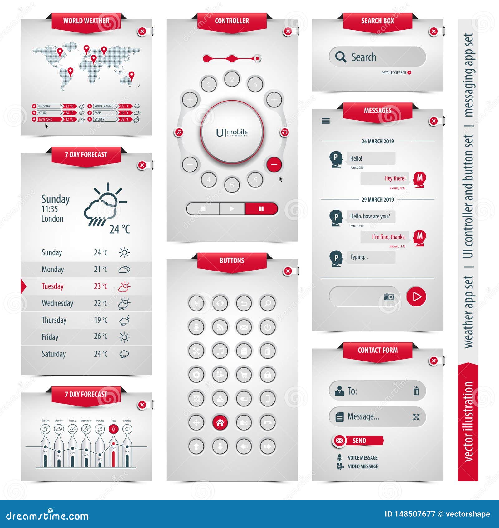 Website design elements stock vector. Illustration of site - 148507677