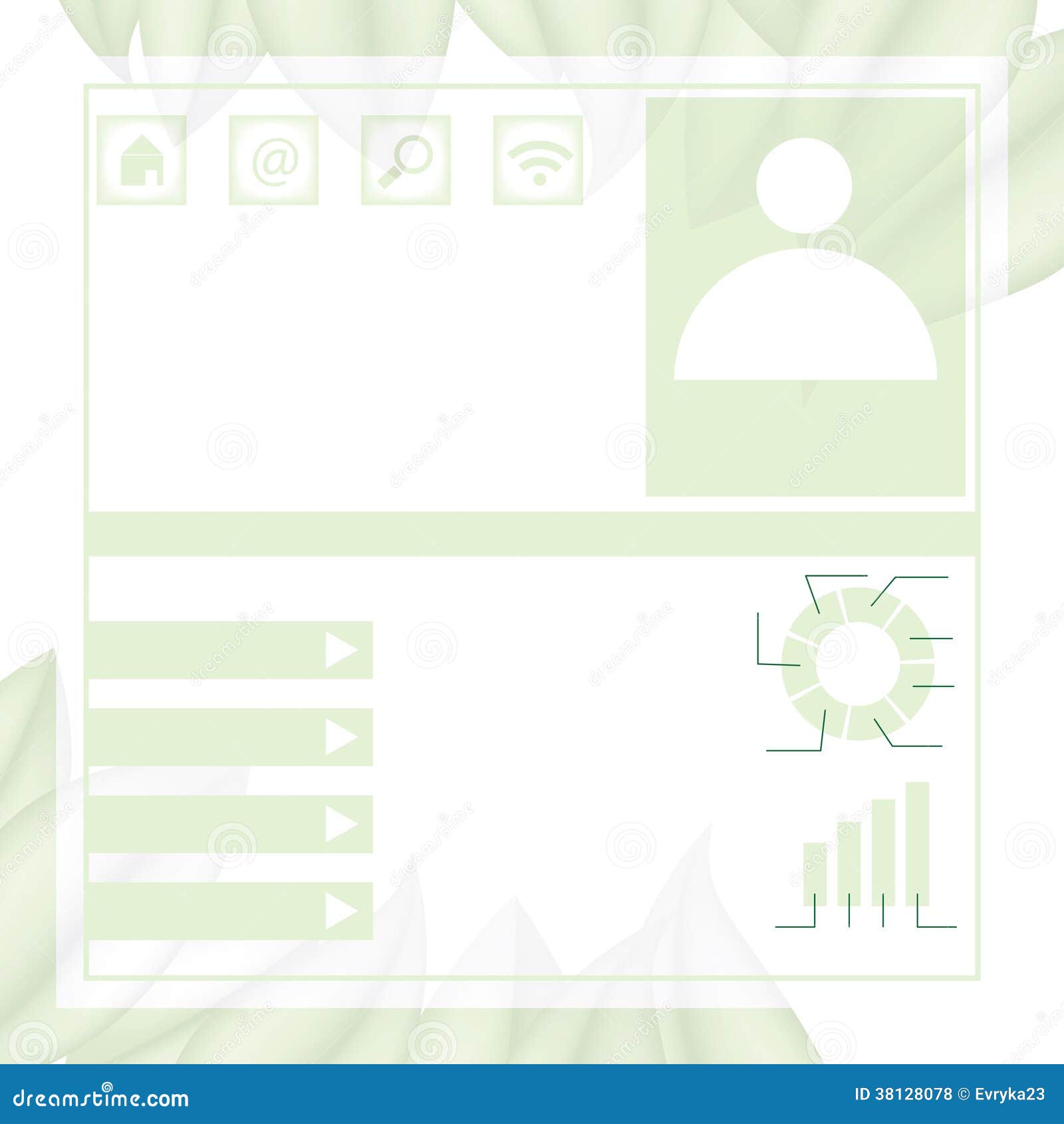 Website Design Environmental Green Stock Vector - Illustration of menu ...