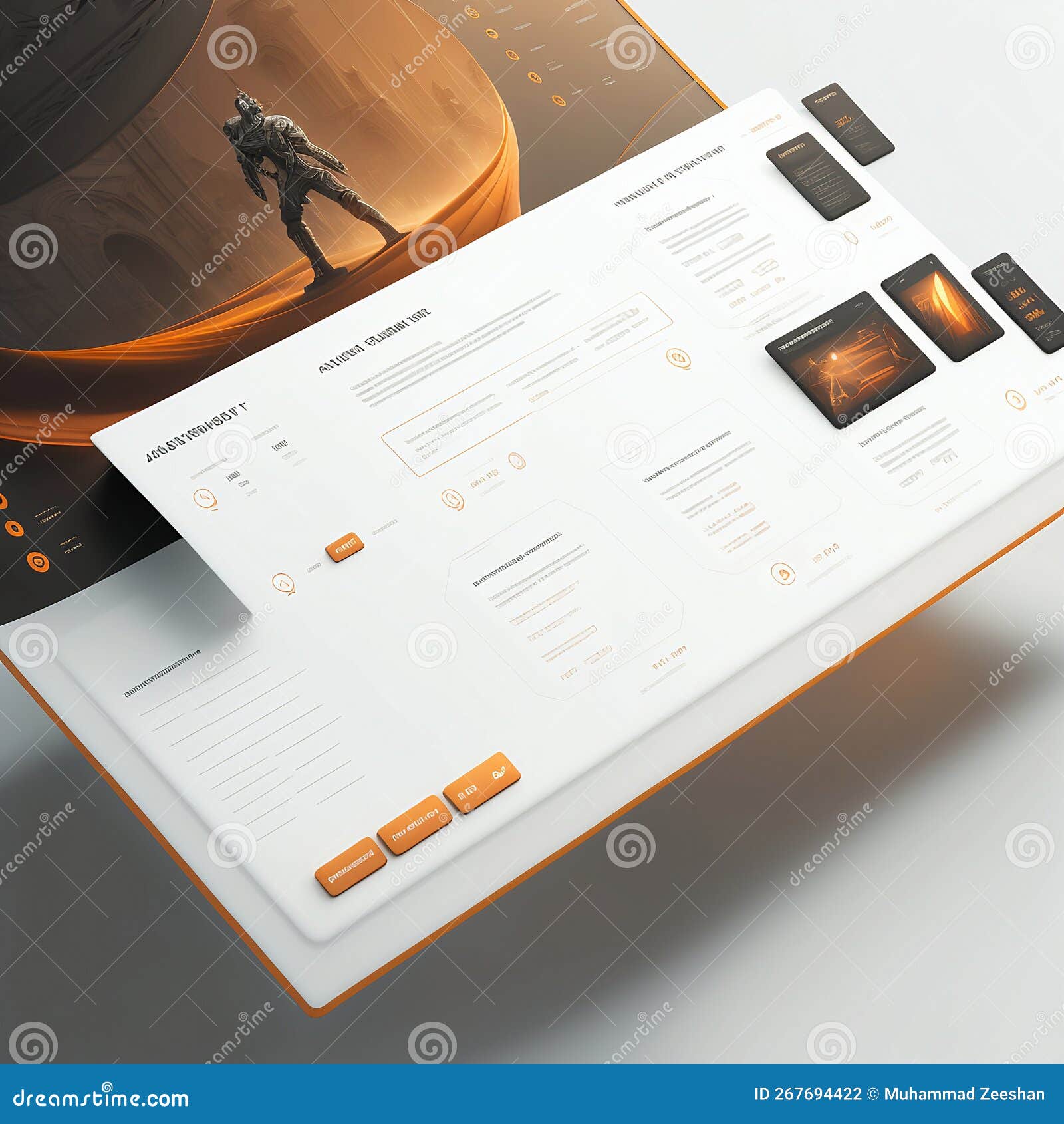 Orange Innovation: an AI-Generated UI UX Website Design for the Tech ...