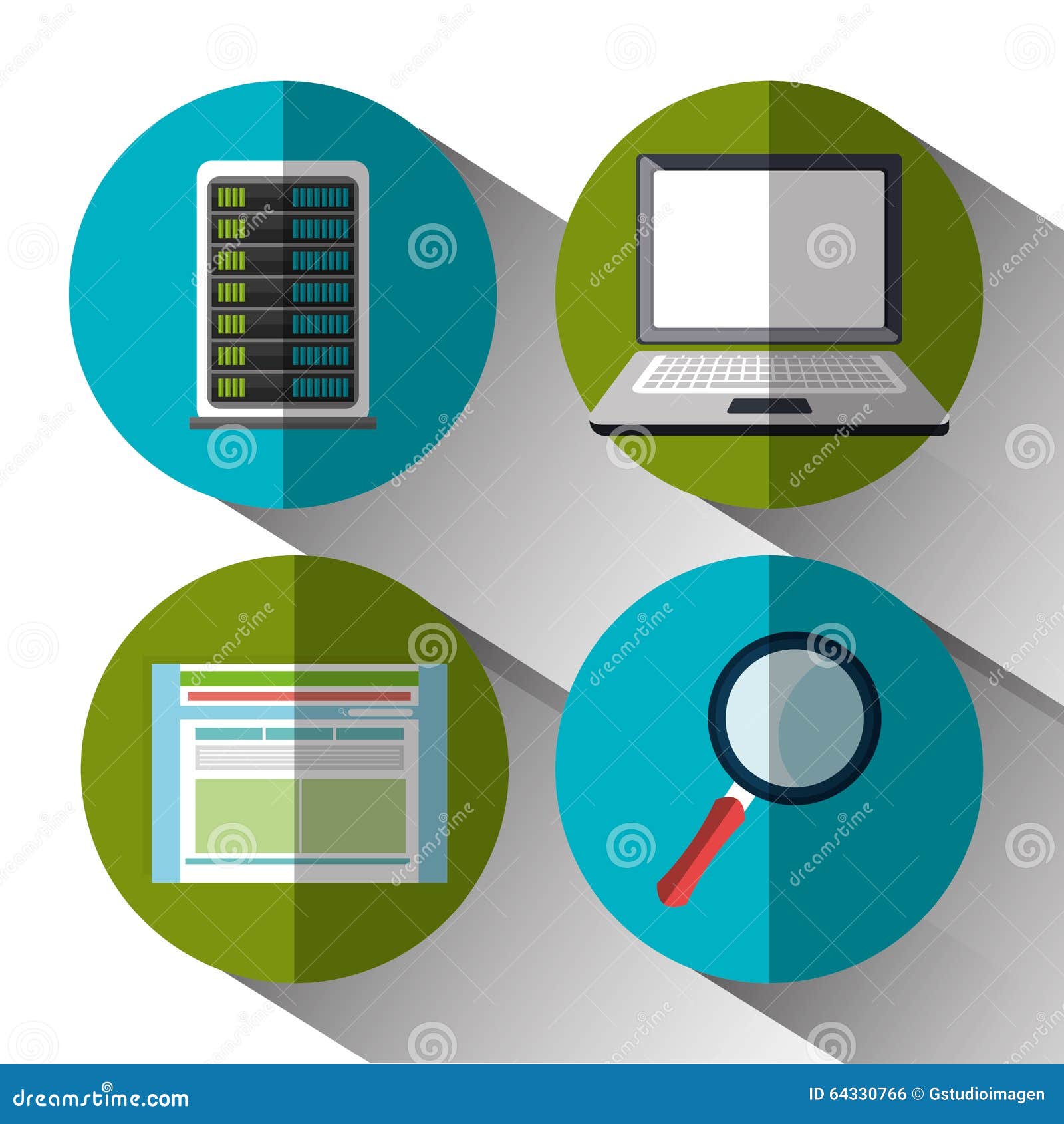 Website design and hosting stock illustration. Illustration of ...