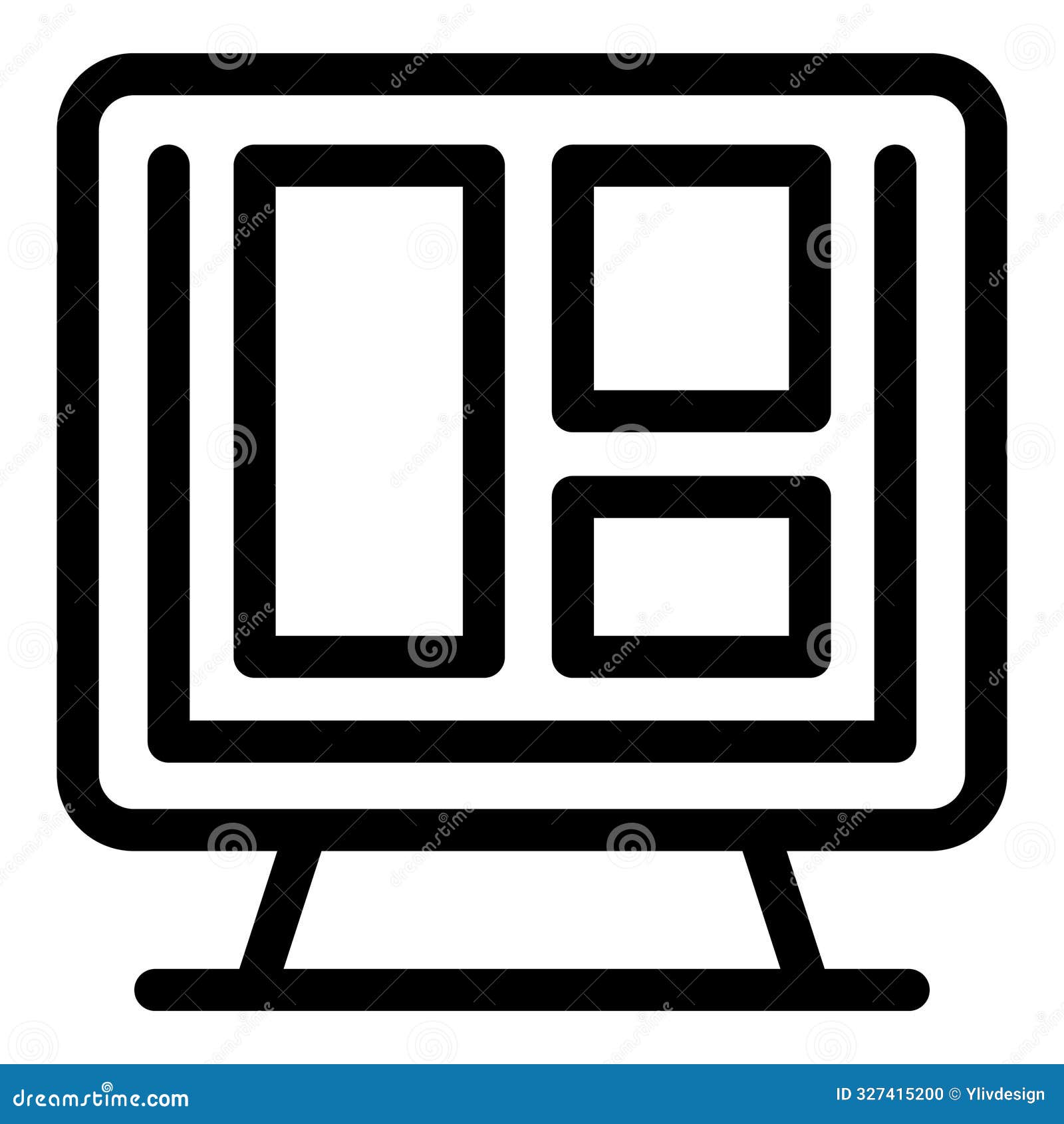 Computer Showing Website Design Interface with Windows Stock Vector ...