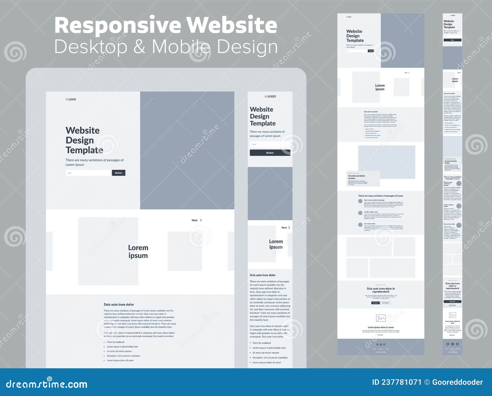 Mobile App Wireframe Ui Kit. Detailed Wireframe For Quick Prototyping ...