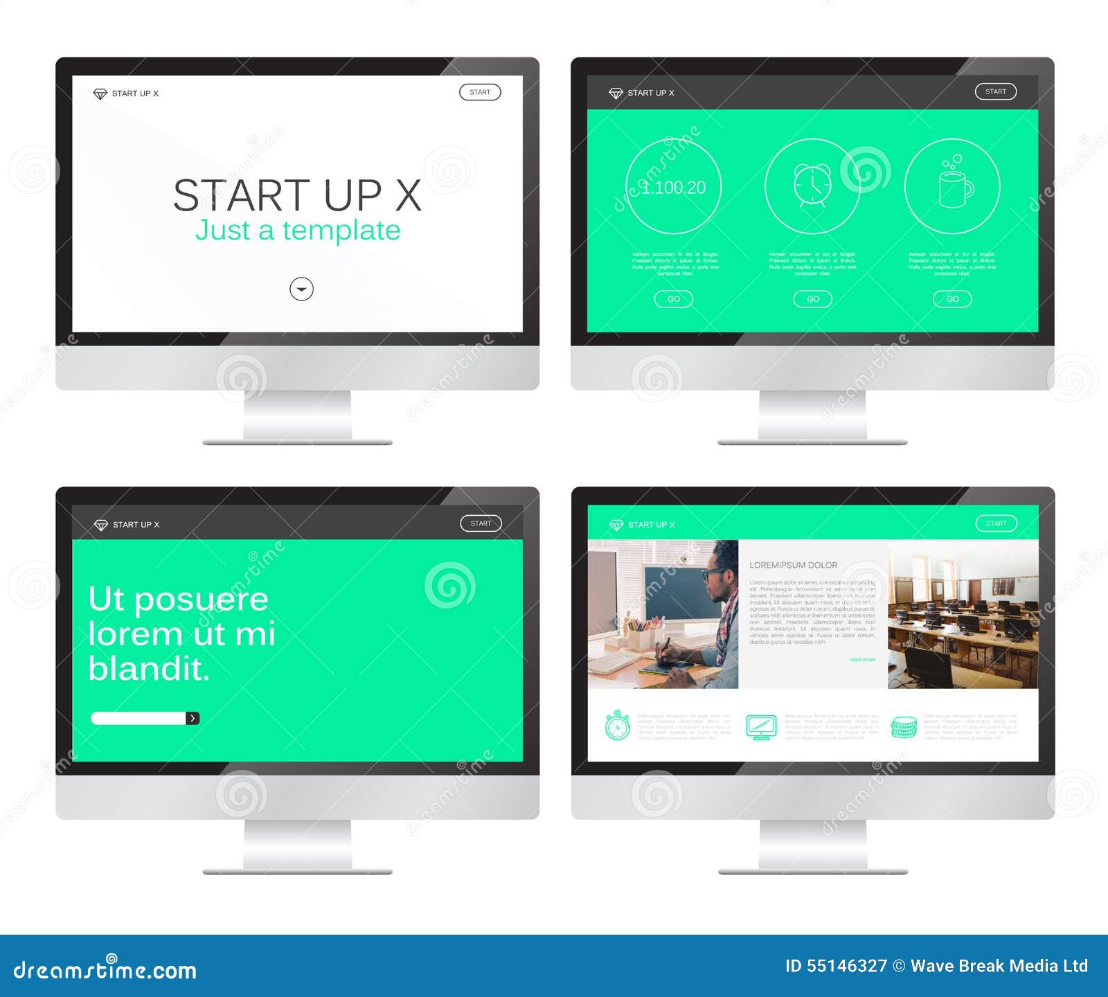 Website Design on Tablet Screen Vector Stock Vector - Illustration of ...