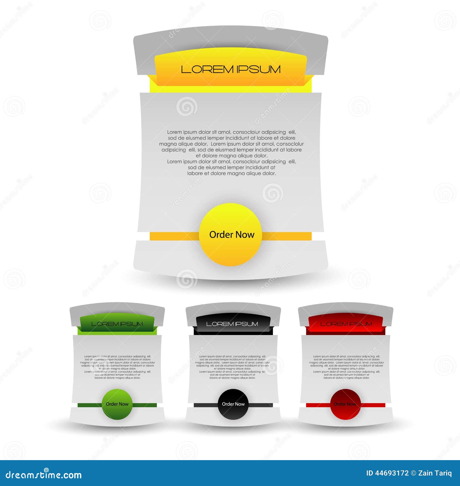 Website Design Template Elements Stock Vector - Illustration of ...