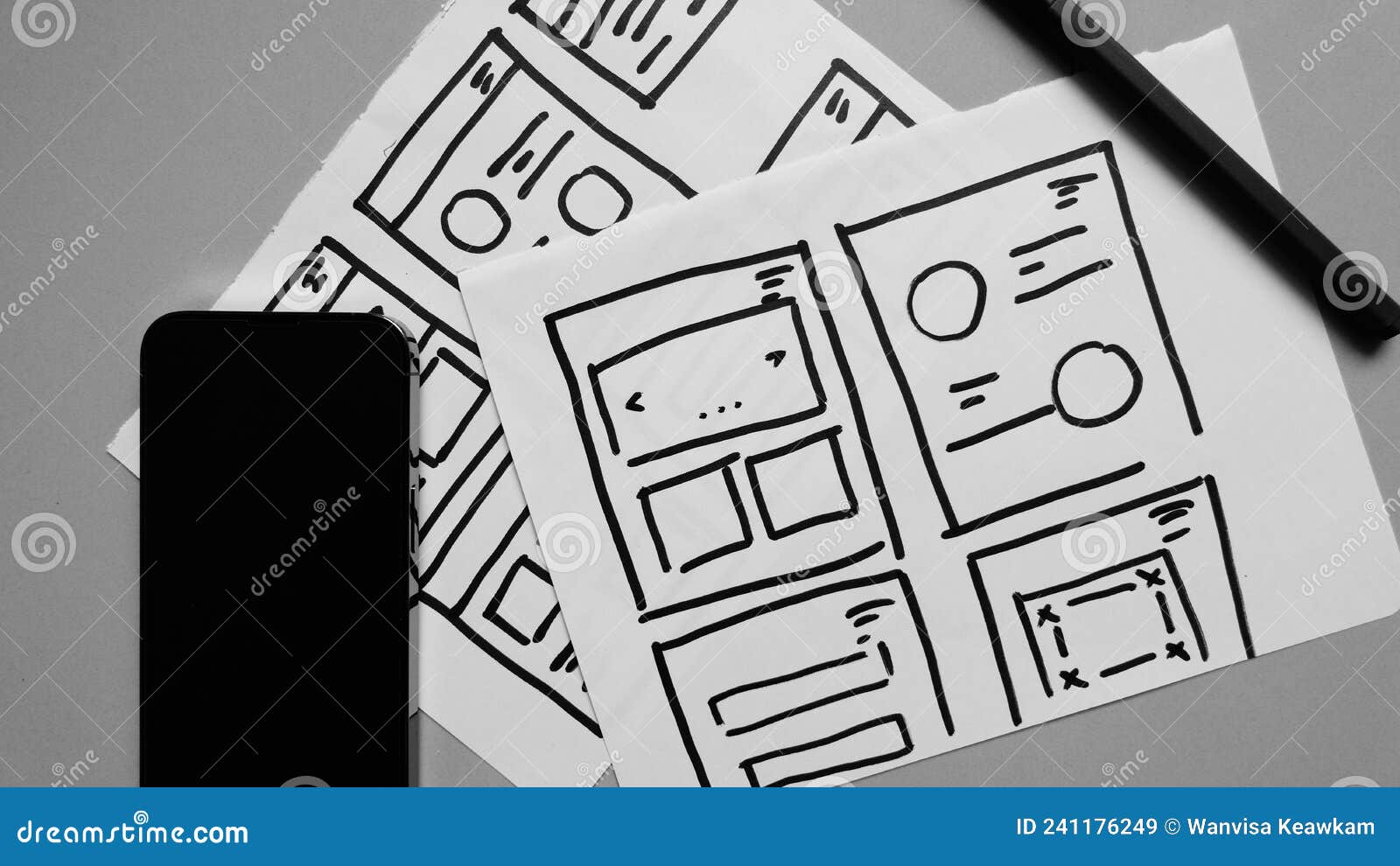 Website Design Wireframe Examples of Web and Mobile Wireframe Sketches ...