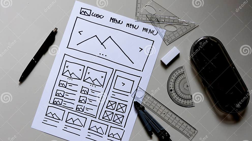 Website Design Wireframe Examples of Web and Mobile Wireframe Sketches ...