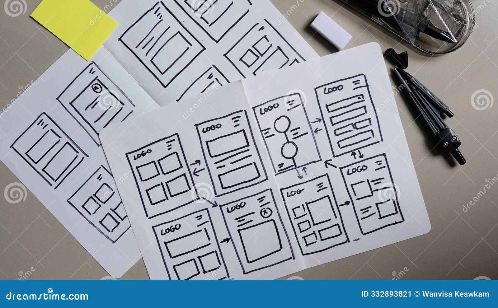 Website Design Wireframe Examples of Web and Mobile Wireframe Sketches ...