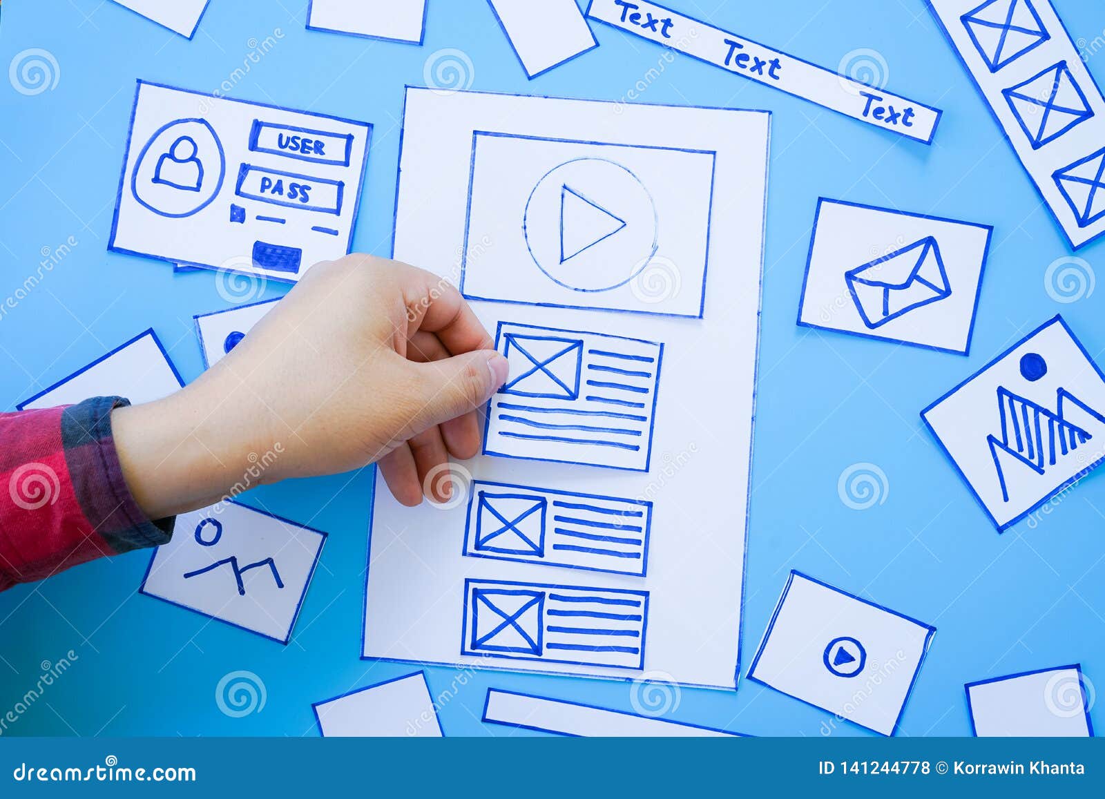 Website Designer Creative Planning Application Development Draft Sketch ...