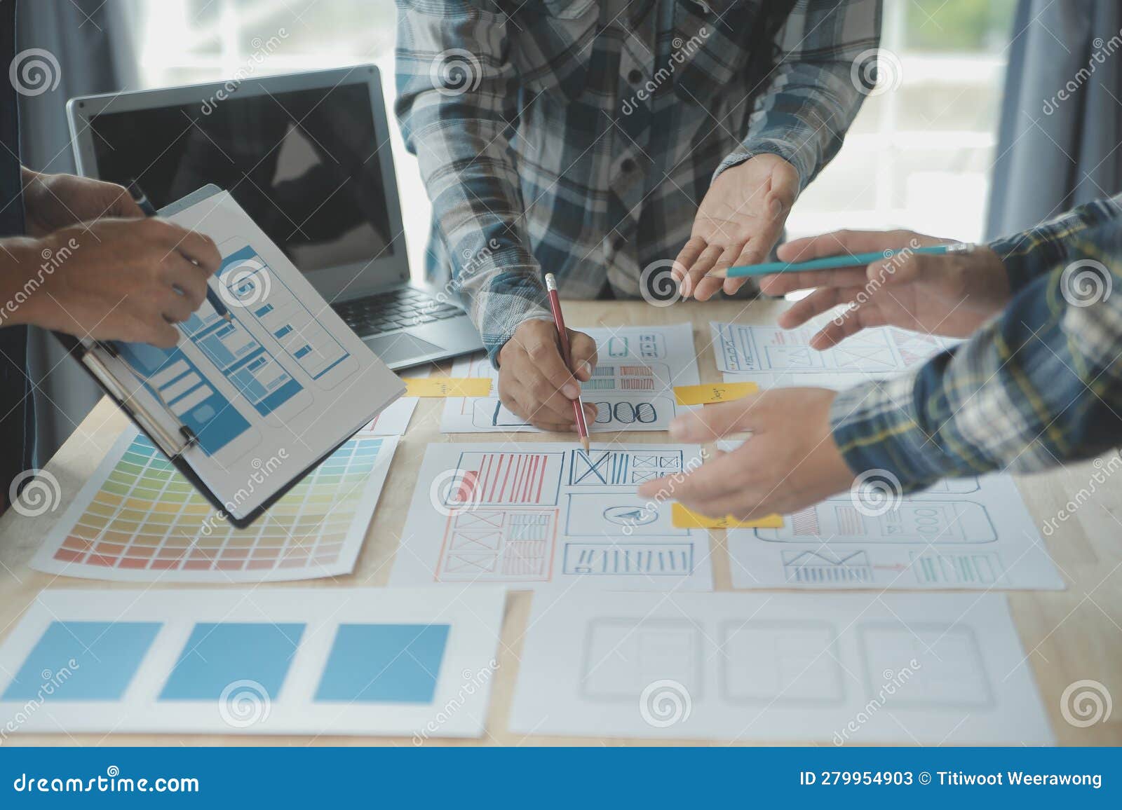 Website Designer Creative Planning Application Development Draft Sketch ...