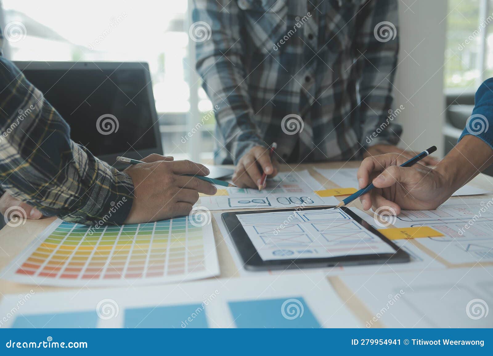 Website Designer Creative Planning Application Development Draft Sketch ...