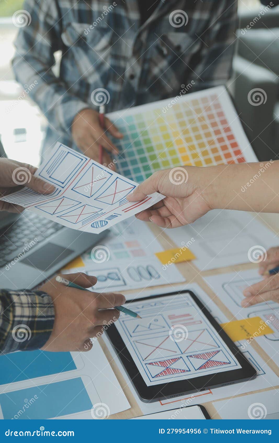 Website Designer Creative Planning Application Development Draft Sketch ...