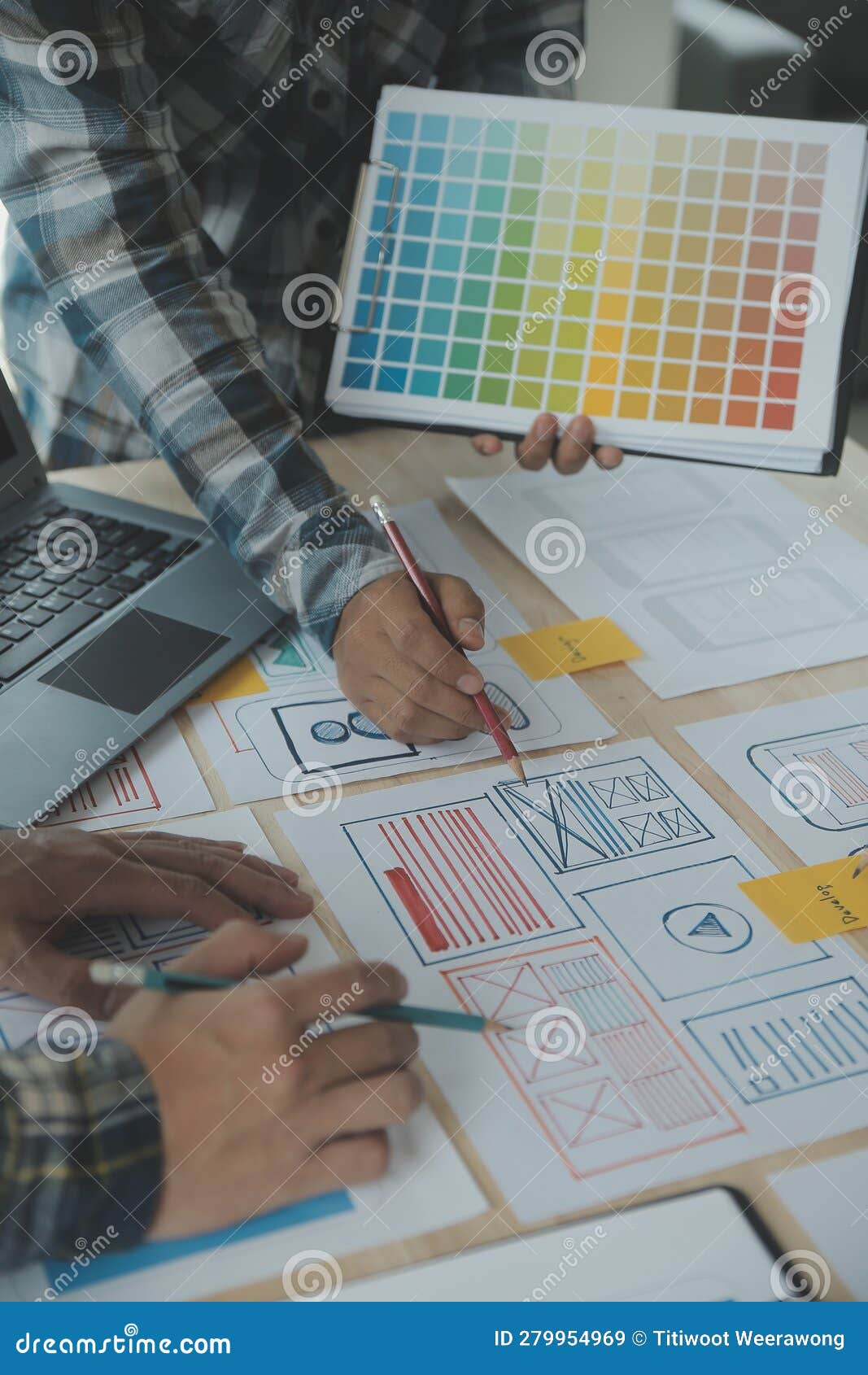 Website Designer Creative Planning Application Development Draft Sketch ...