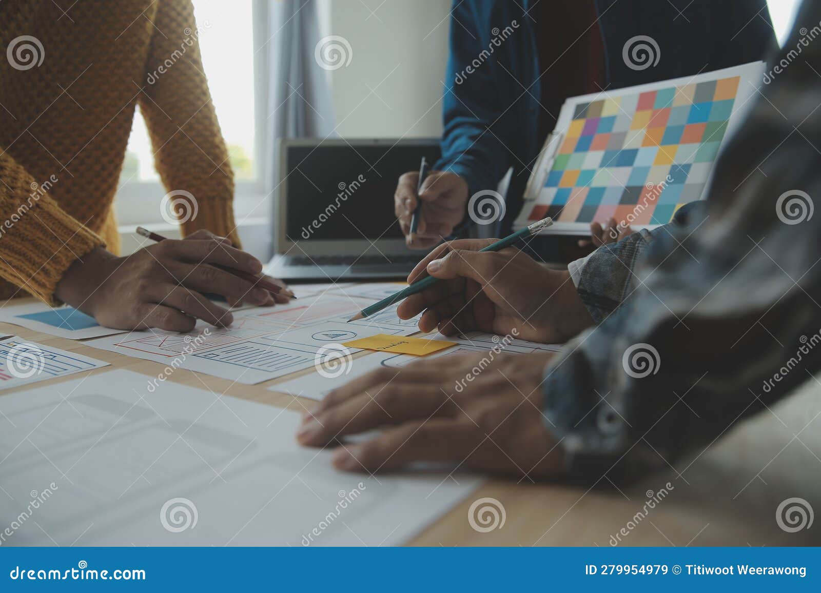 Website Designer Creative Planning Application Development Draft Sketch ...