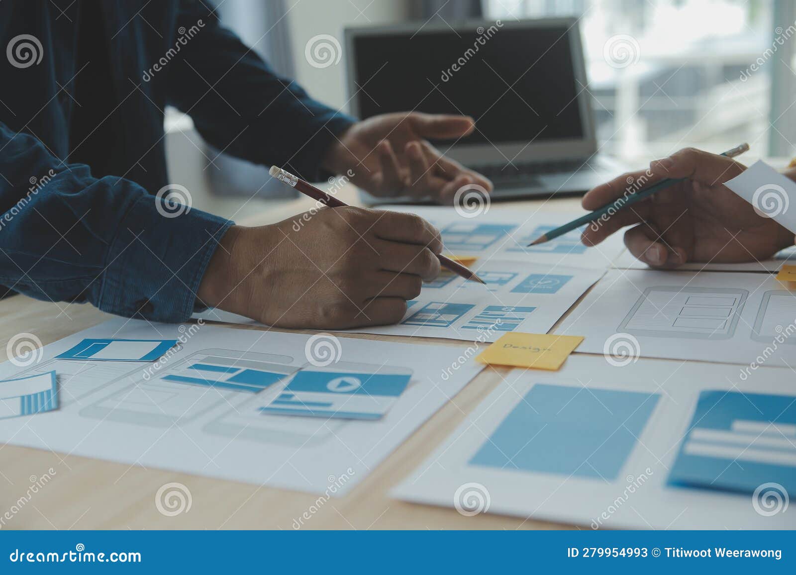 Website Designer Creative Planning Application Development Draft Sketch ...