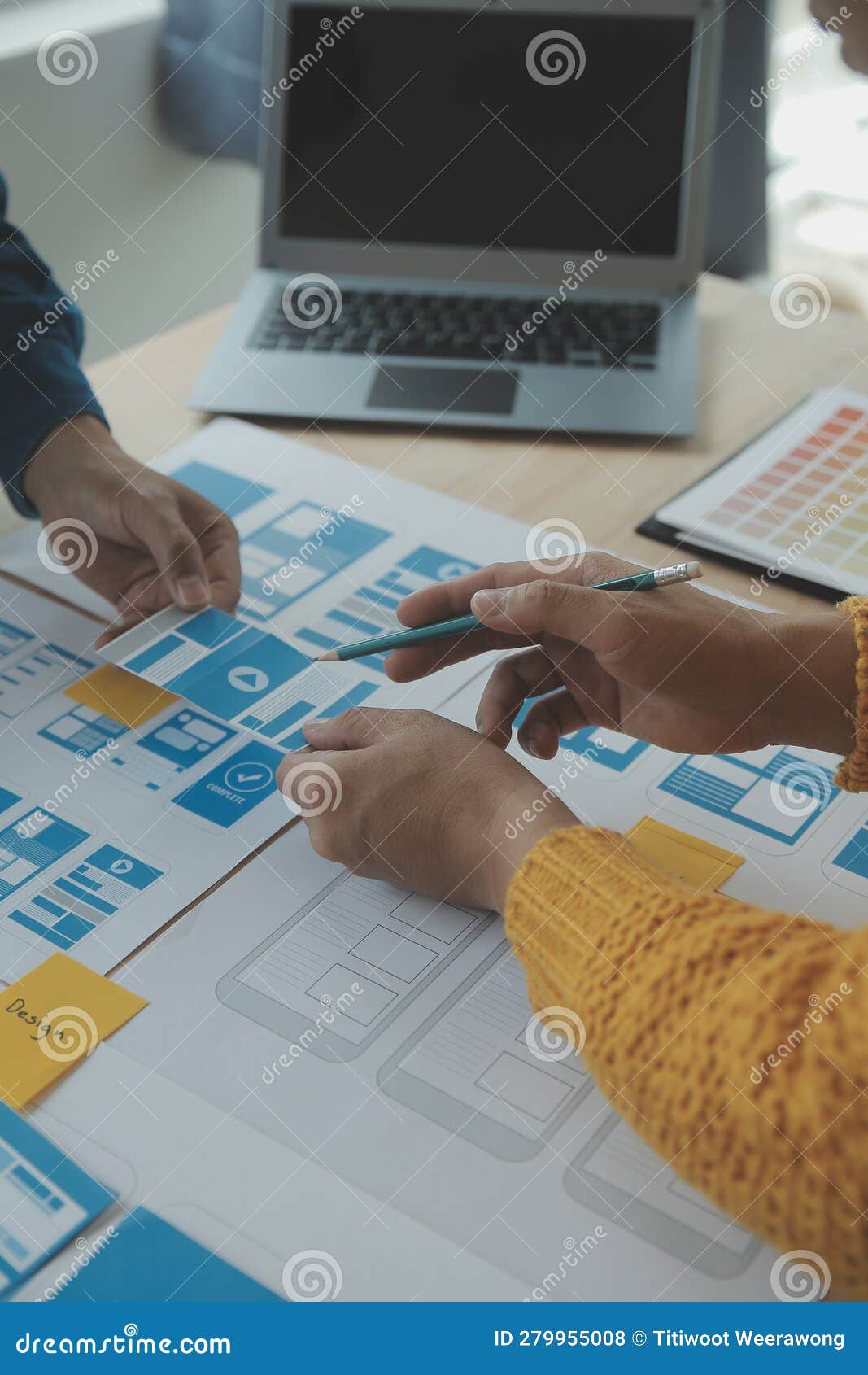 Website Designer Creative Planning Application Development Draft Sketch ...