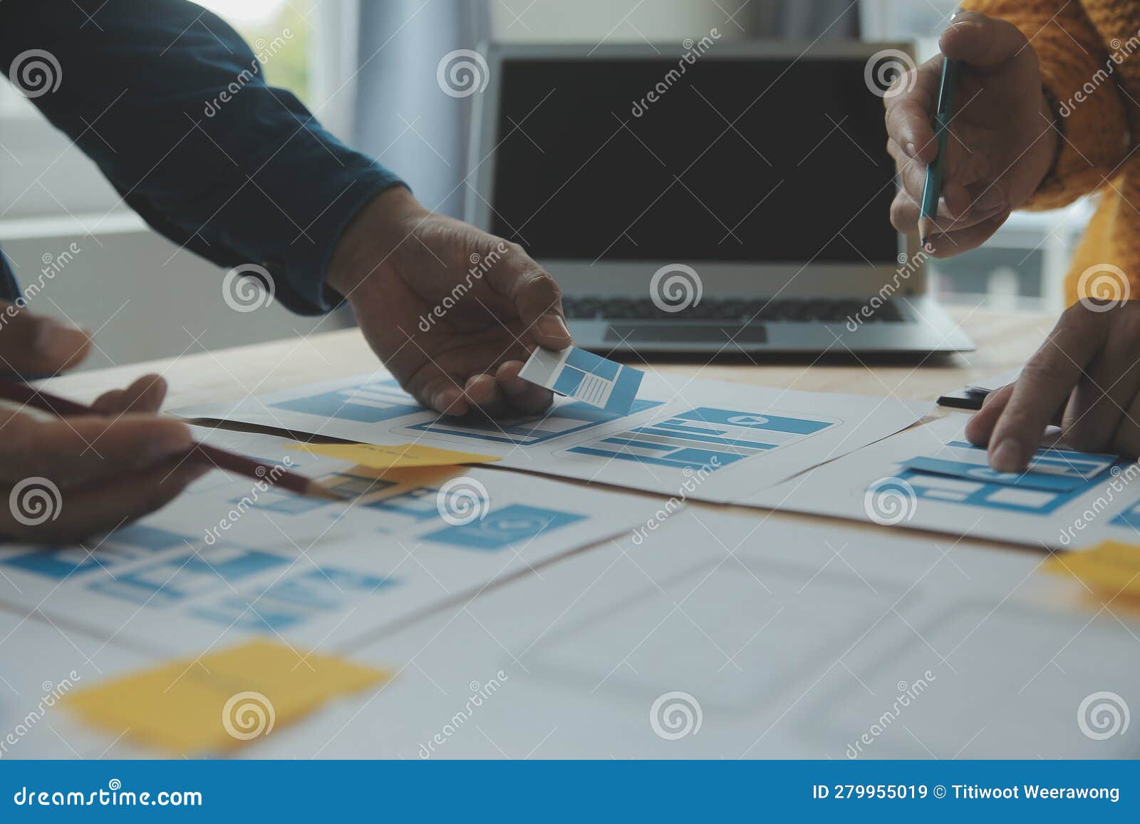 Website Designer Creative Planning Application Development Draft Sketch ...