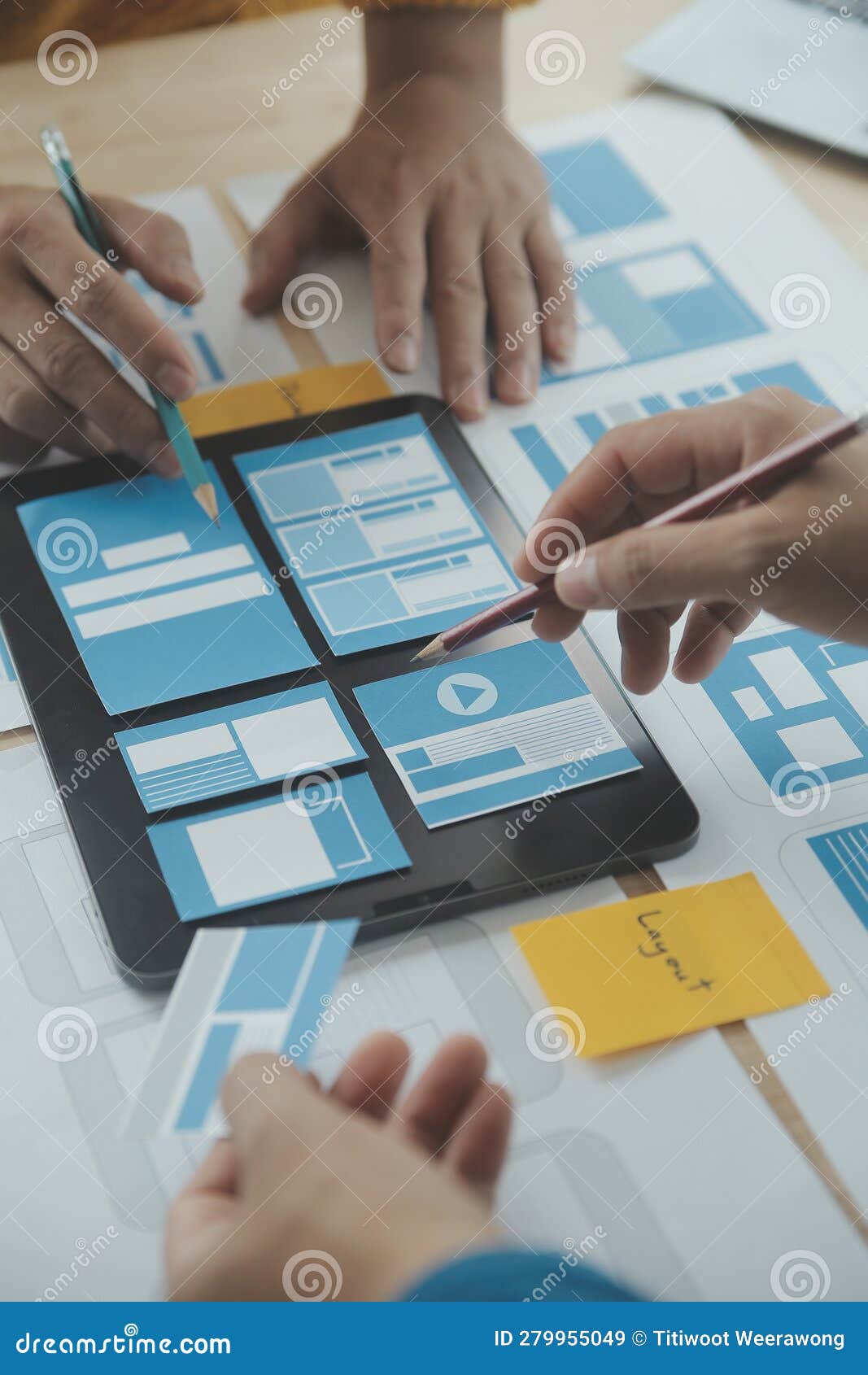 Website Designer Creative Planning Application Development Draft Sketch ...