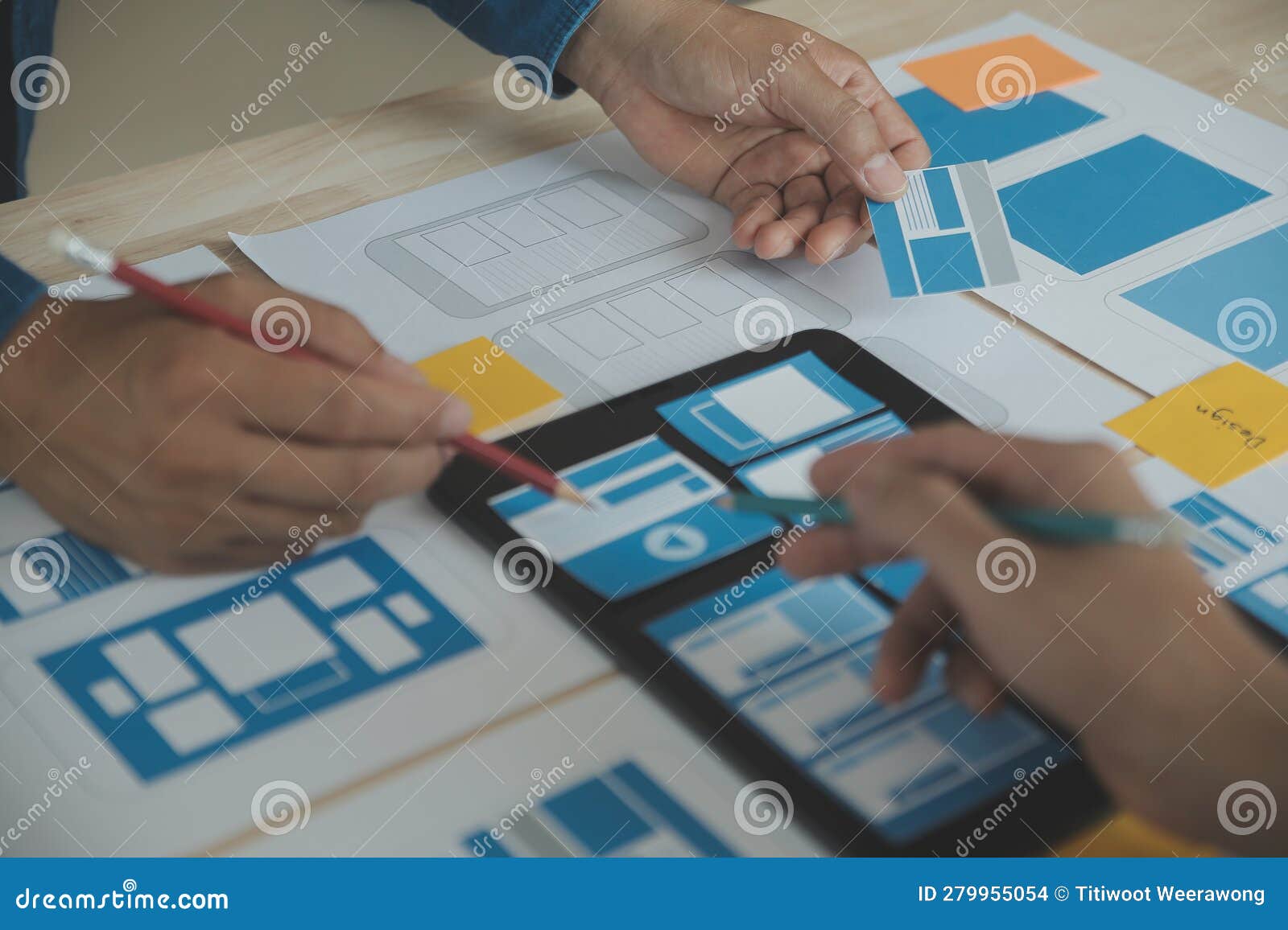 Website Designer Creative Planning Application Development Draft Sketch ...