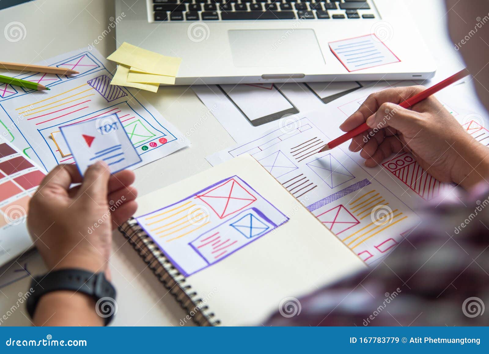 Website Designer Creative Planning Application Development Graphic ...