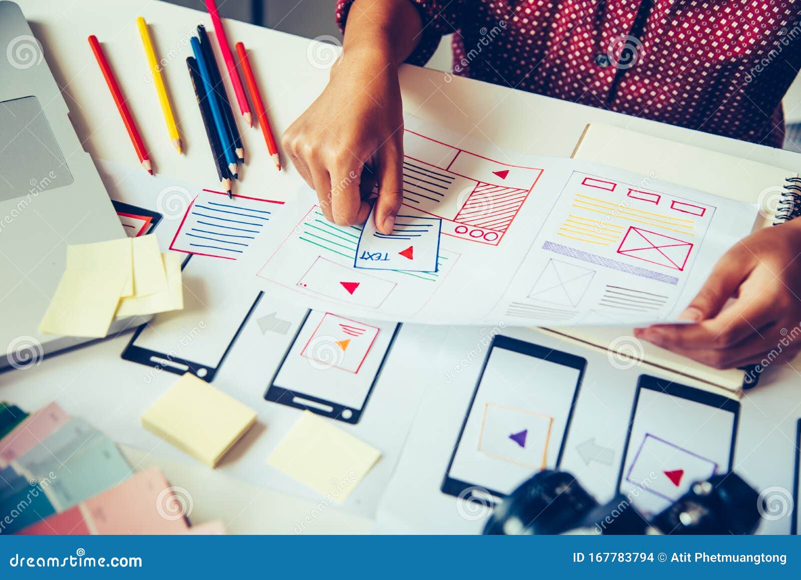 Website Designer Creative Planning Application Development Graphic ...