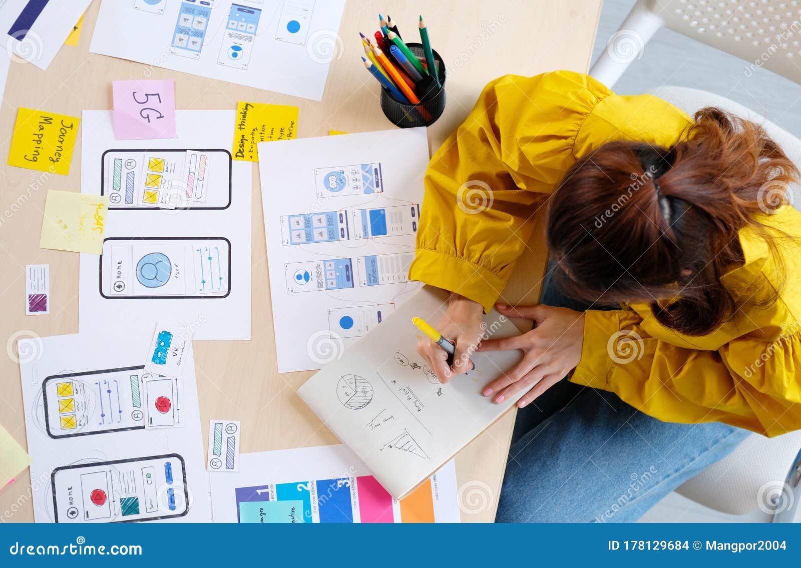 Website Designer, Creative Planning Phone App Development Sketch ...