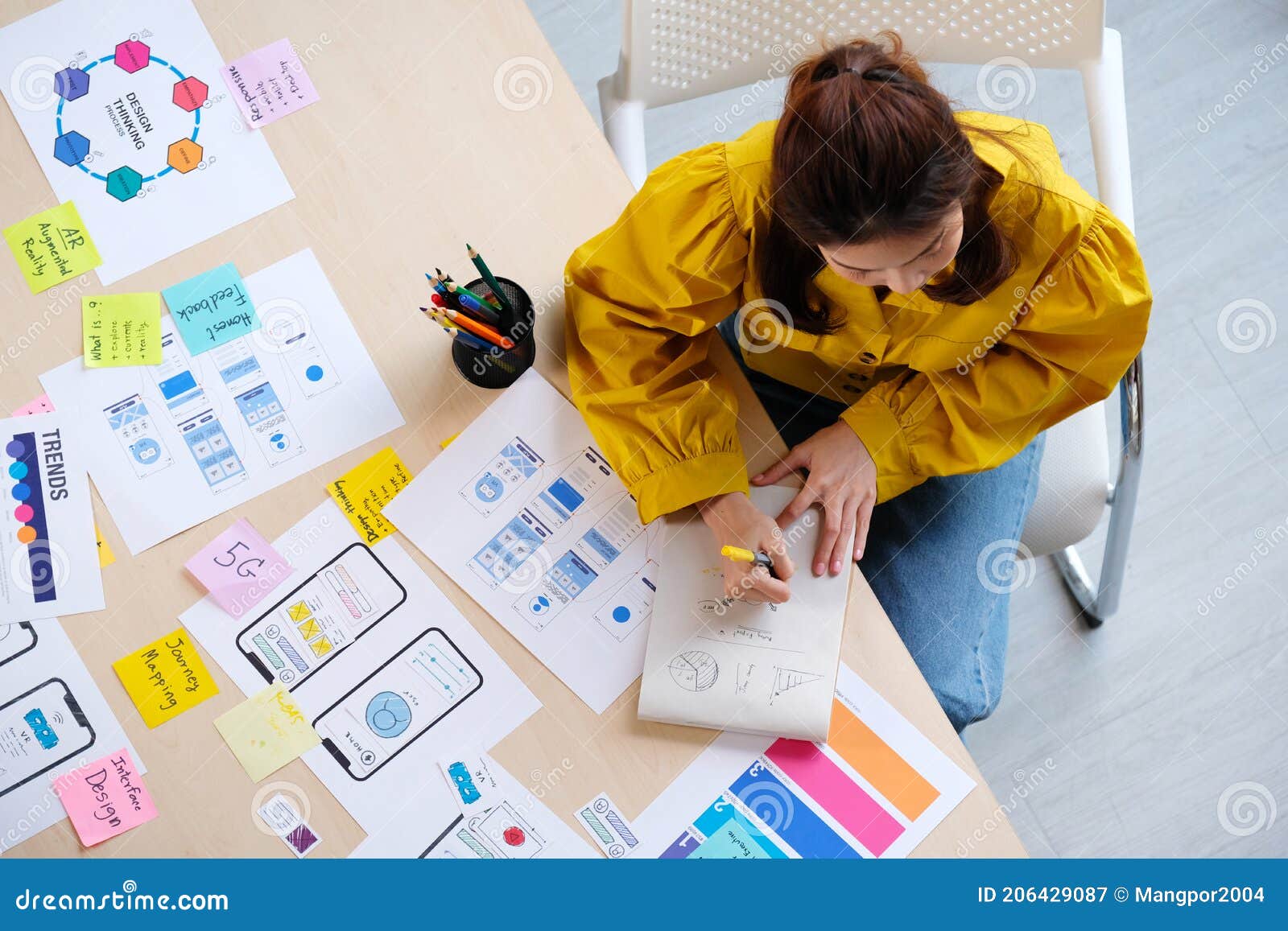 Website Designer, Creative Planning Phone App Development Sketch ...