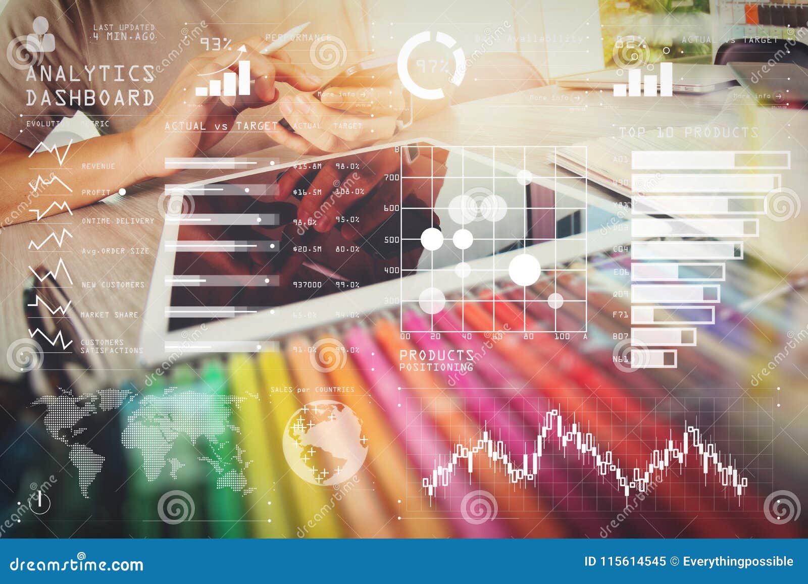 Website Designer Working Digital Tablet and Computer Laptop with Stock ...