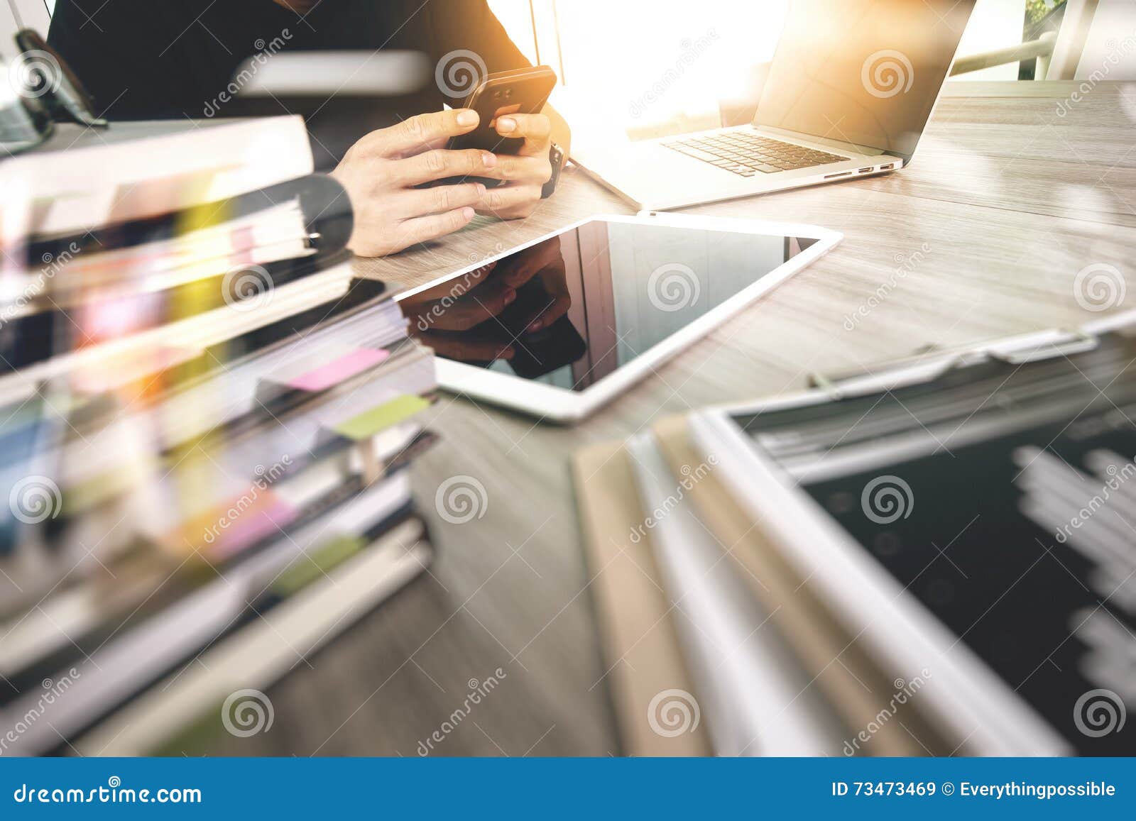 Website Designer Working Digital Tablet and Computer Laptop with Stock ...