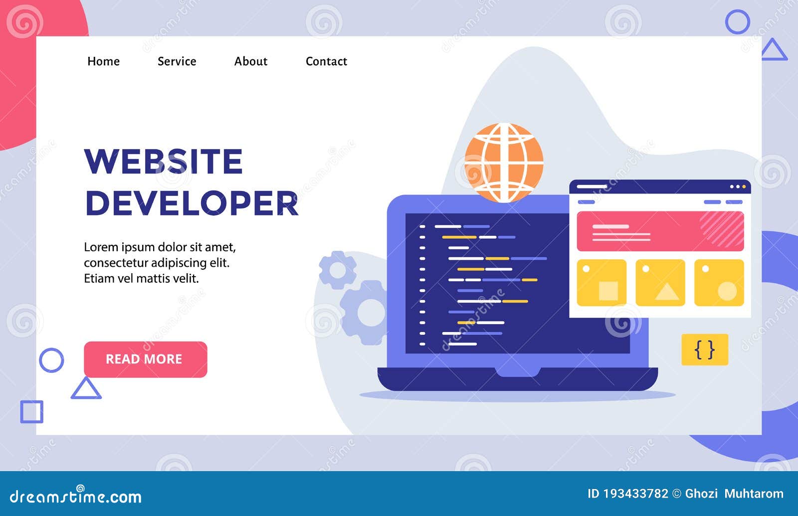 Website Developer Language Program Coding Campaign for Web Website Home ...