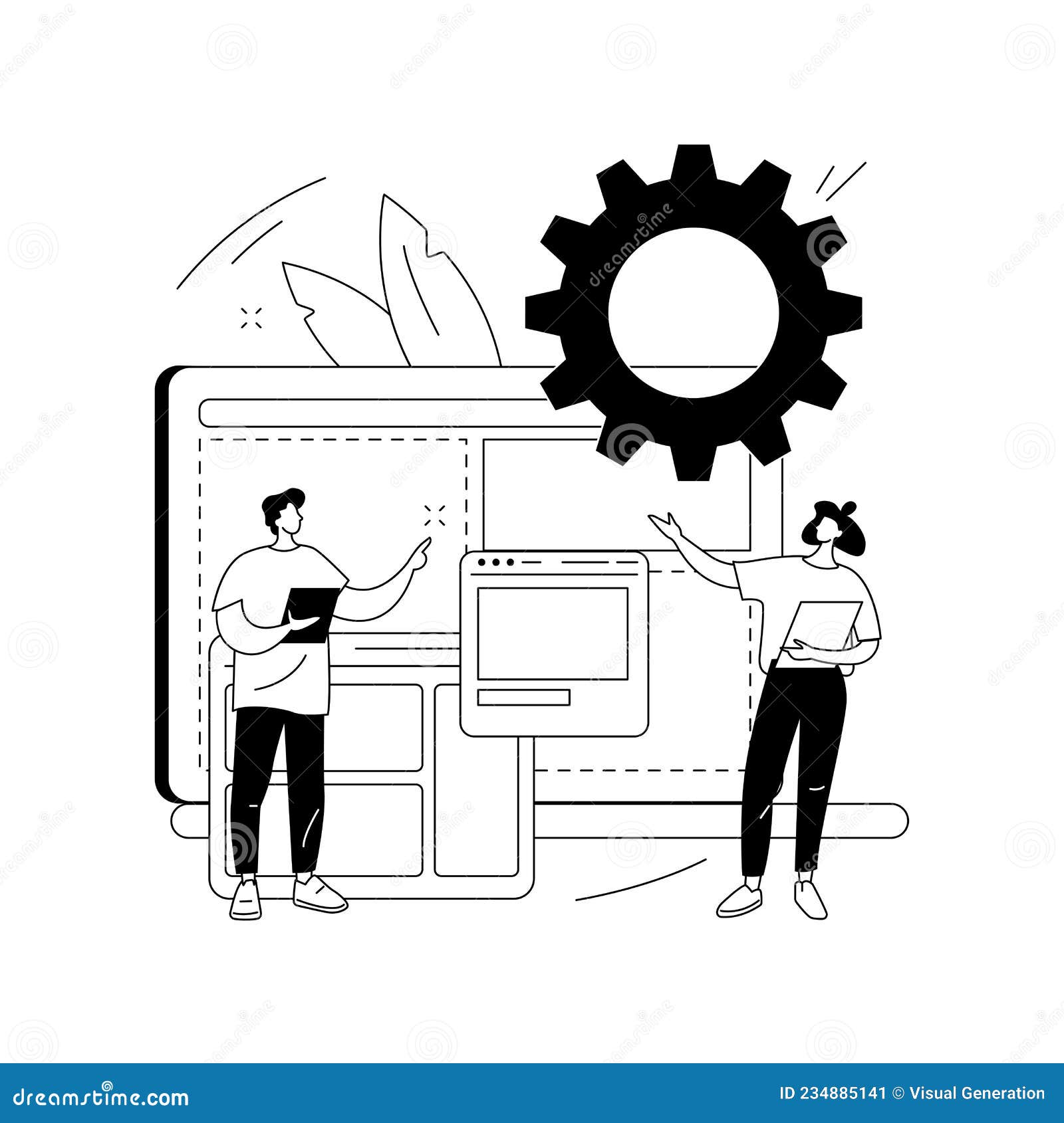 Webpage Programming Isolated Concept Vector Illustration Set ...