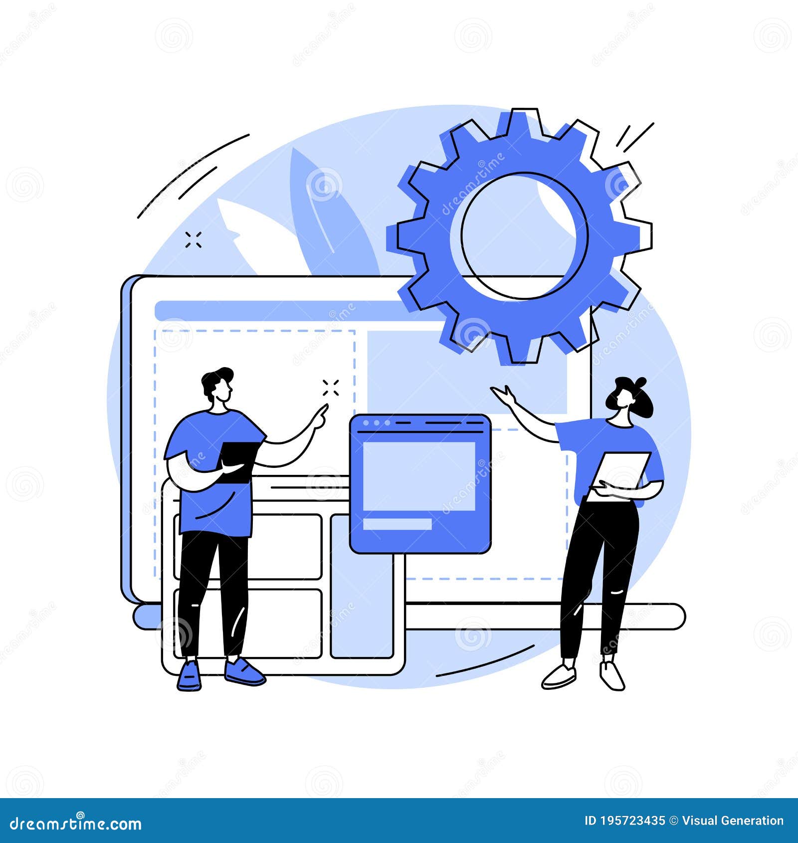 Website Development Abstract Concept Vector Illustration. Stock Vector ...