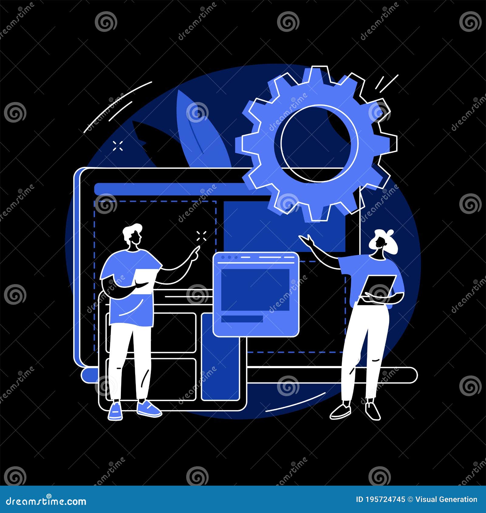 Website Development Abstract Concept Vector Illustration. Stock Vector ...