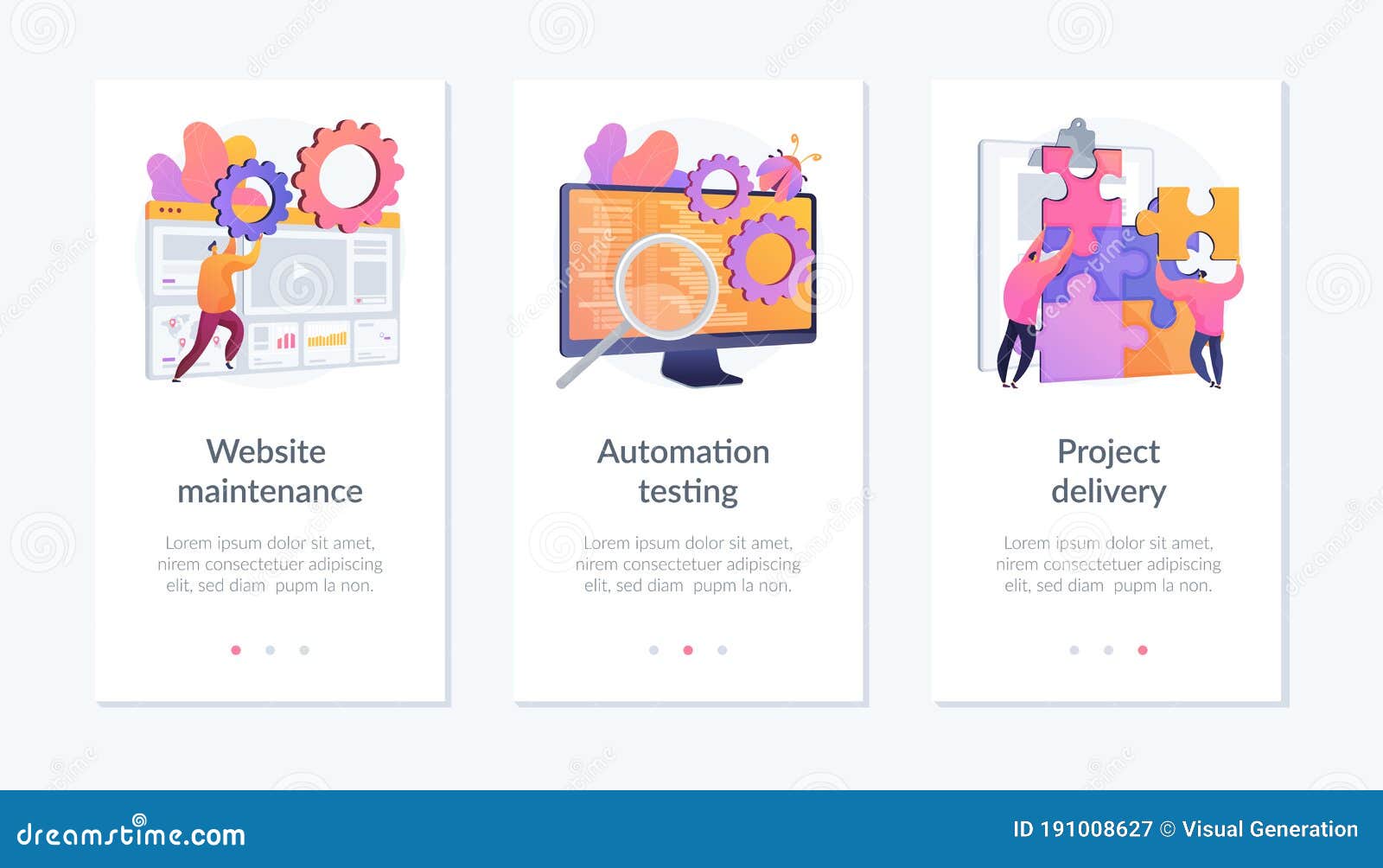 Website Development App Interface Template. Stock Vector - Illustration ...