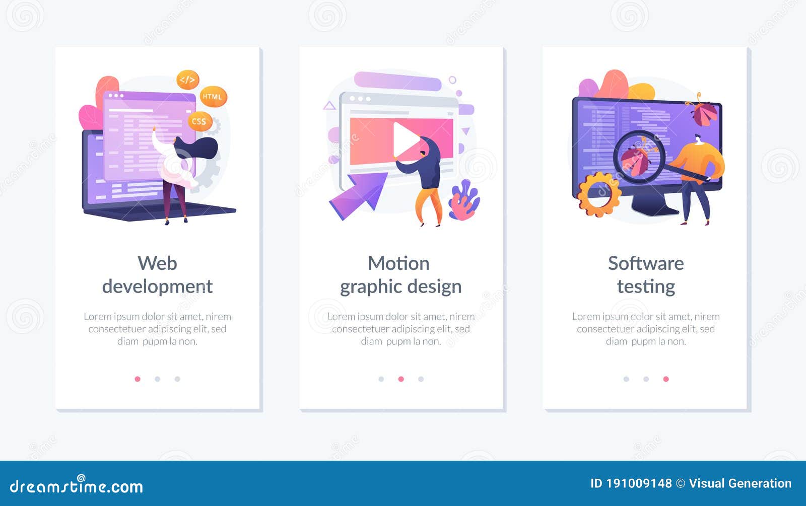 Website Development App Interface Template. Stock Vector - Illustration ...