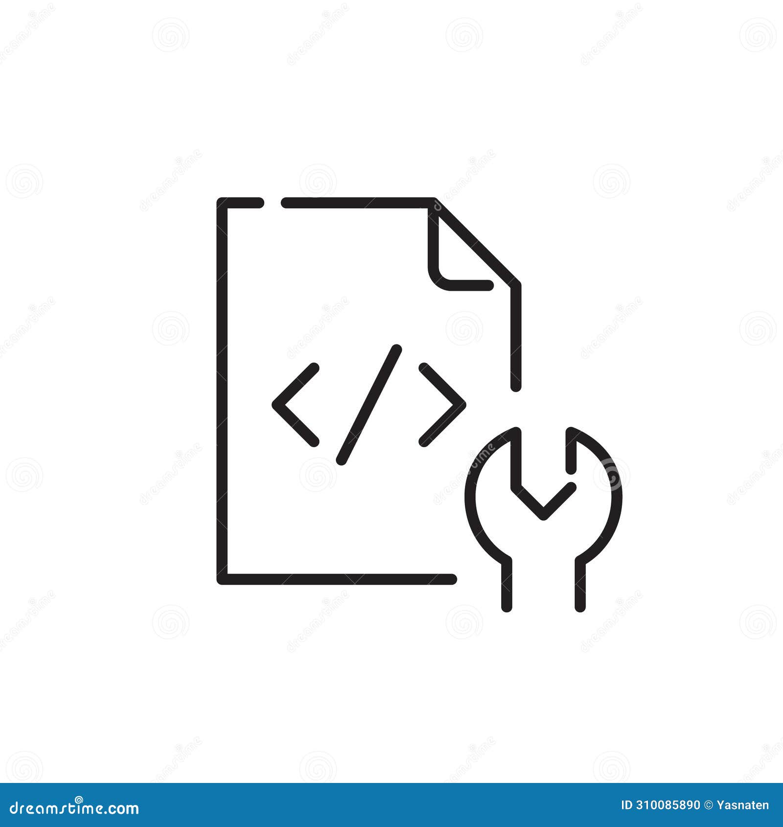 Website Development. Coding and Maintenance. HTML File and Wrench ...