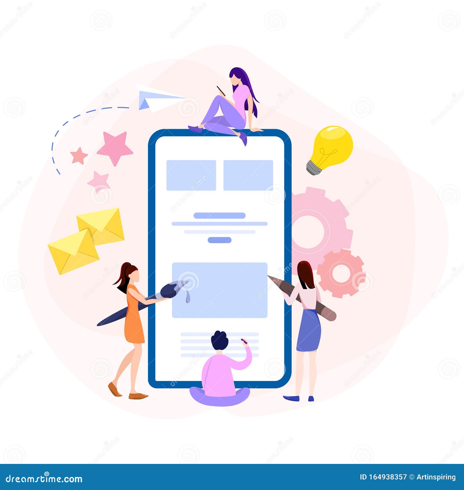 Website Development Concept. Web Page Programming and Making Interface Stock Vector ...