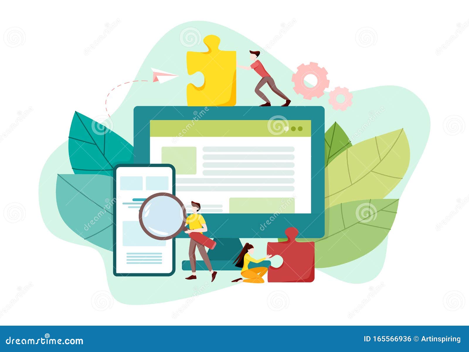Website Development Concept. Web Page Programming and Making Interface ...